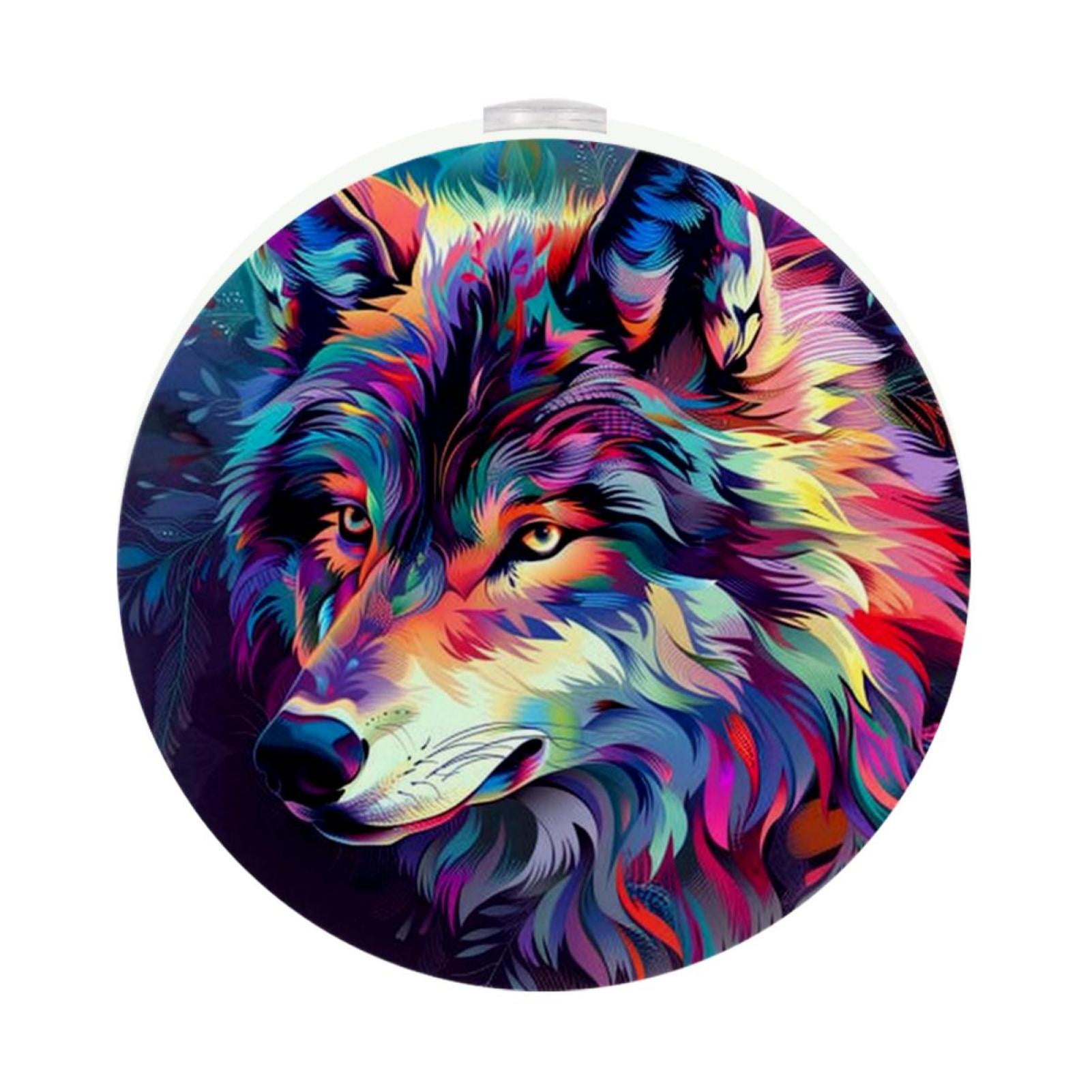 Wolf LED Round Night Light-2PCS: Bright and Energy Efficient ...
