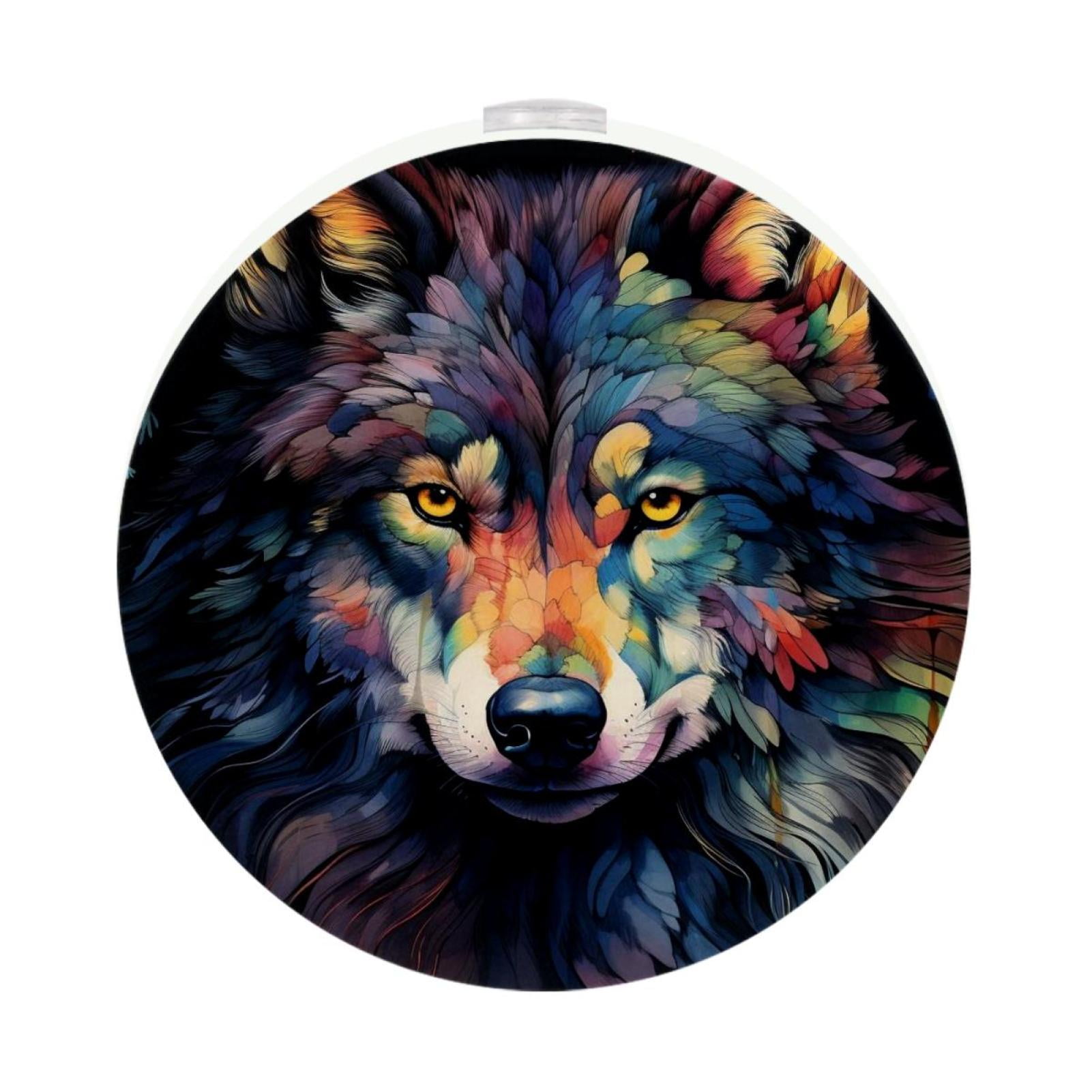 Wolf LED Round Night Light-2PCS: Bright and Energy Efficient ...
