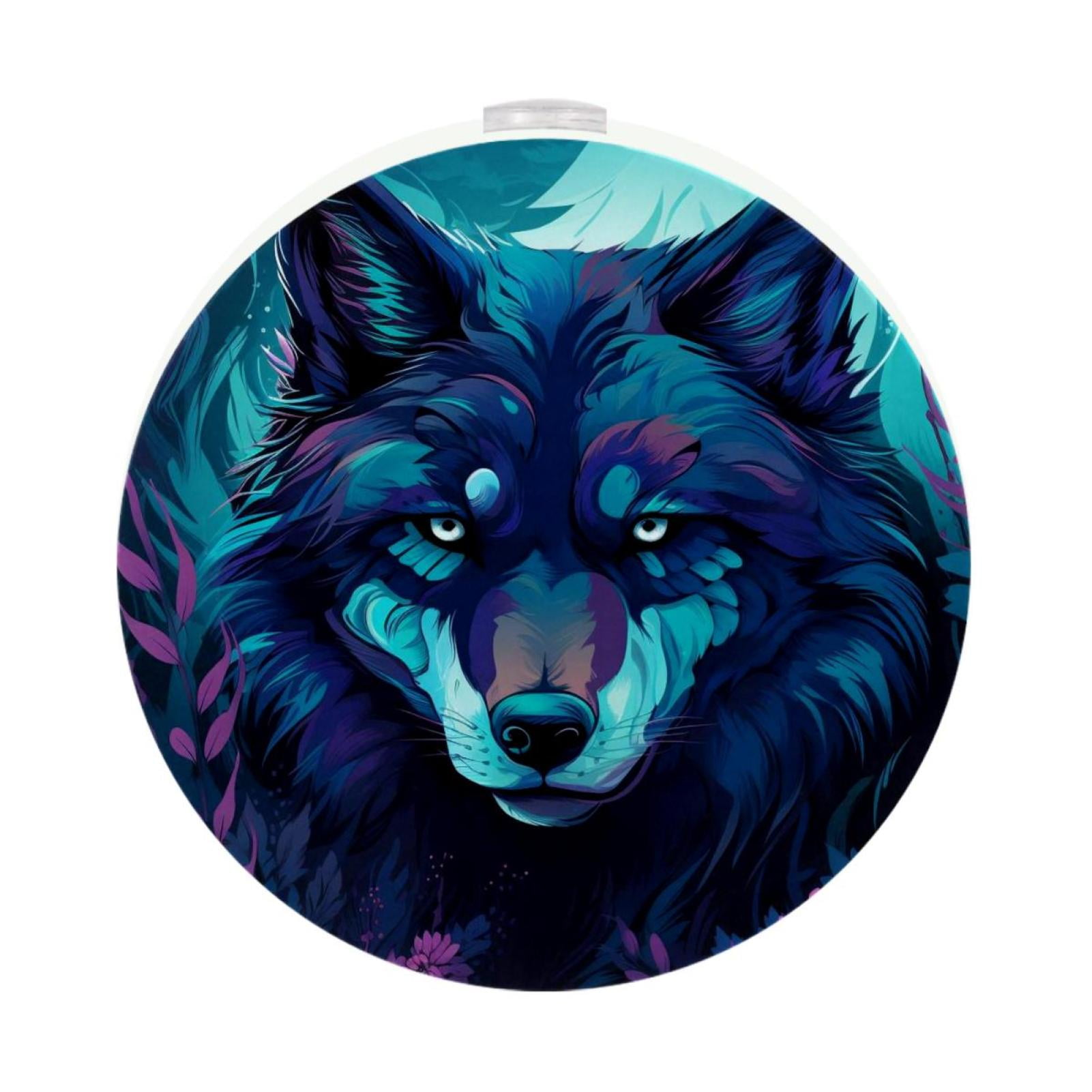 Wolf LED Round Night Light-2PCS: Bright and Energy Efficient ...