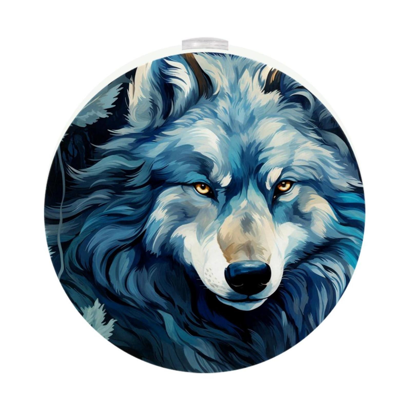 Wolf LED Round Night Light - 2PCS, Compact and Energy-Efficient ...
