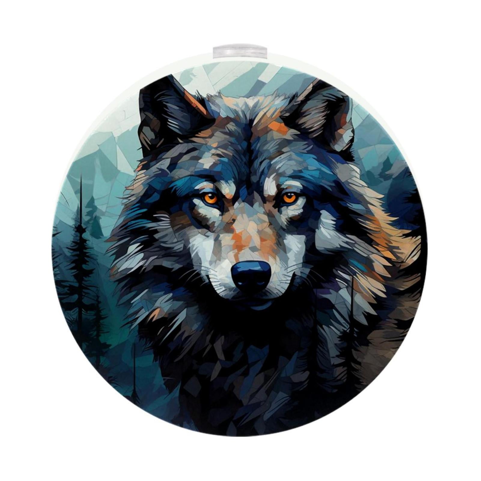 Wolf LED Round Night Light-2PCS: Compact and Energy-Efficient Lighting ...
