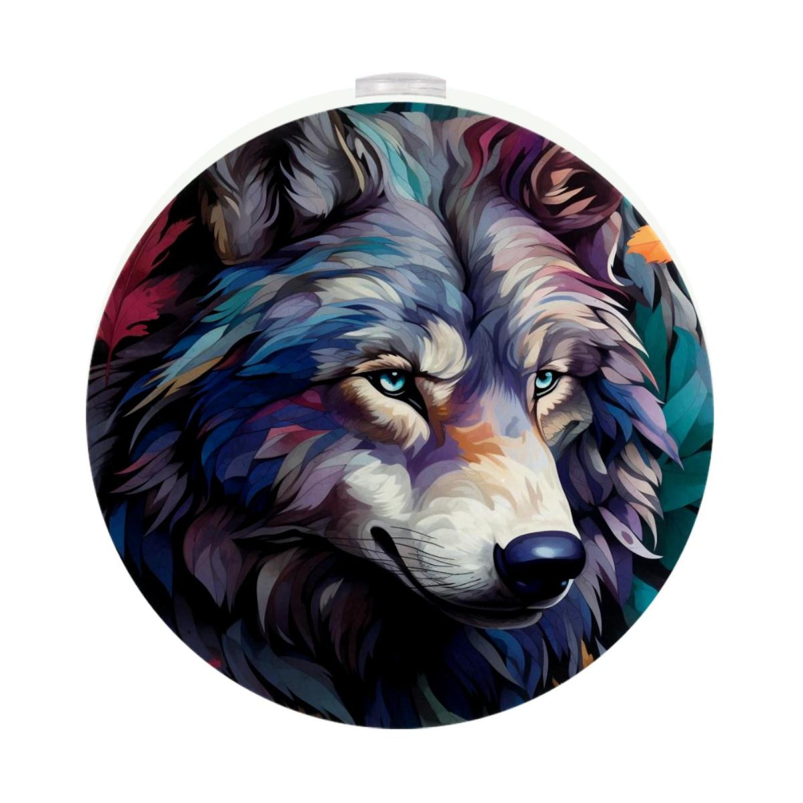 Wolf LED Round Night Light-2PCS | Energy-Efficient Plug-in Nightlights ...