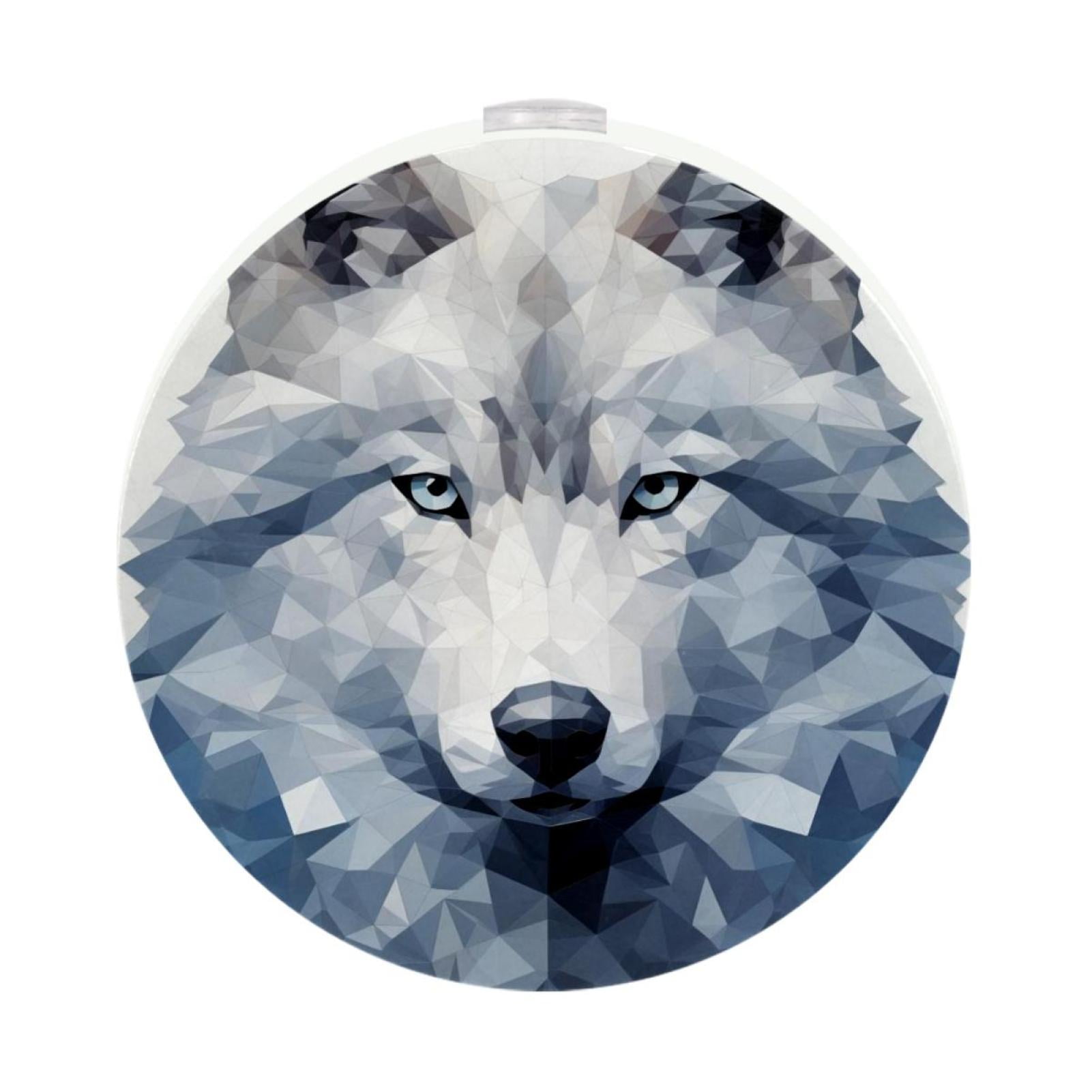 Wolf LED Round Night Light 2PCS - Motion Sensor Activated Soft Glow ...