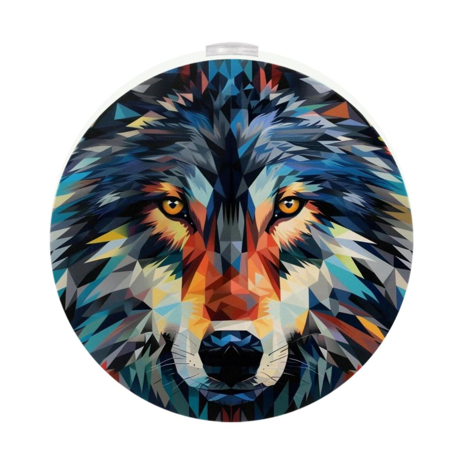 Wolf LED Round Night Light-2PCS, Motion Sensor Plug-in Brightness ...