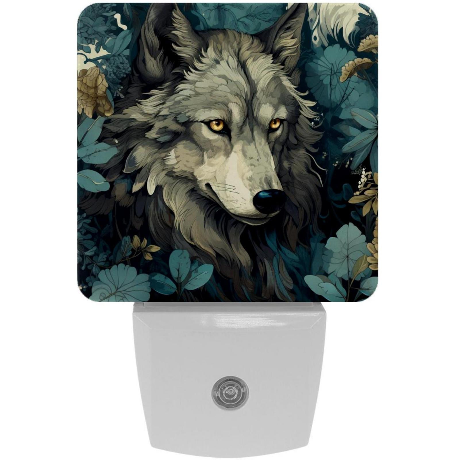 Wolf LED Square Night Light - Energy Efficient Plug-in Nightlight with ...