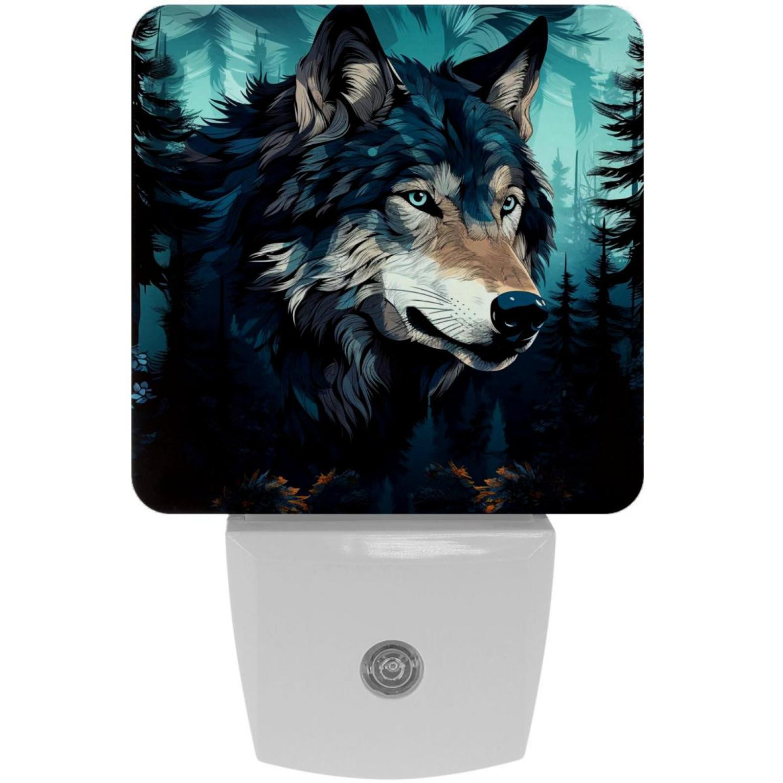 Wolf LED Square Night Light - Small and Bright Square-shaped LED Night ...