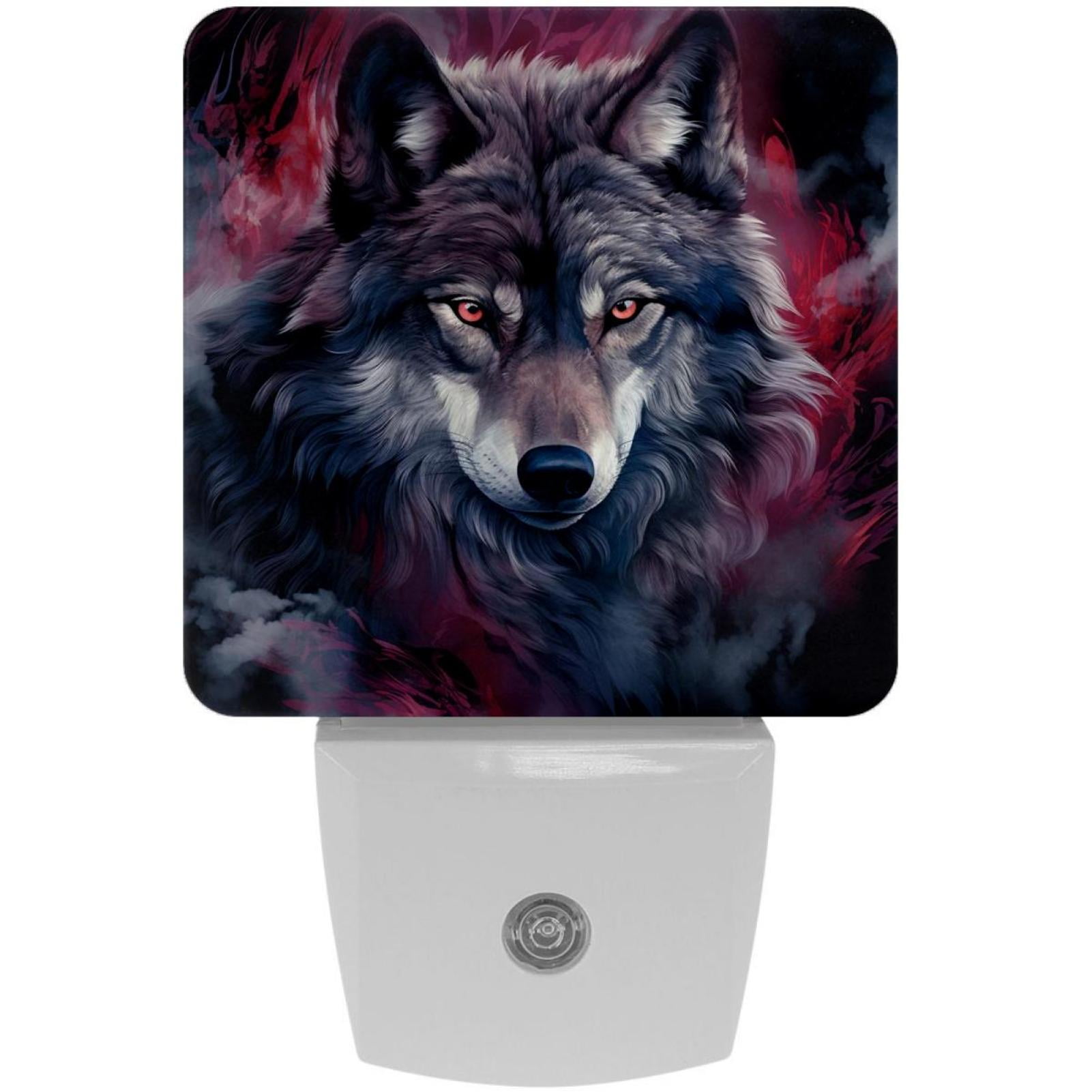 Wolf LED Square Night Light - Soft Glow Plug-in Lamp with Dusk to Dawn ...
