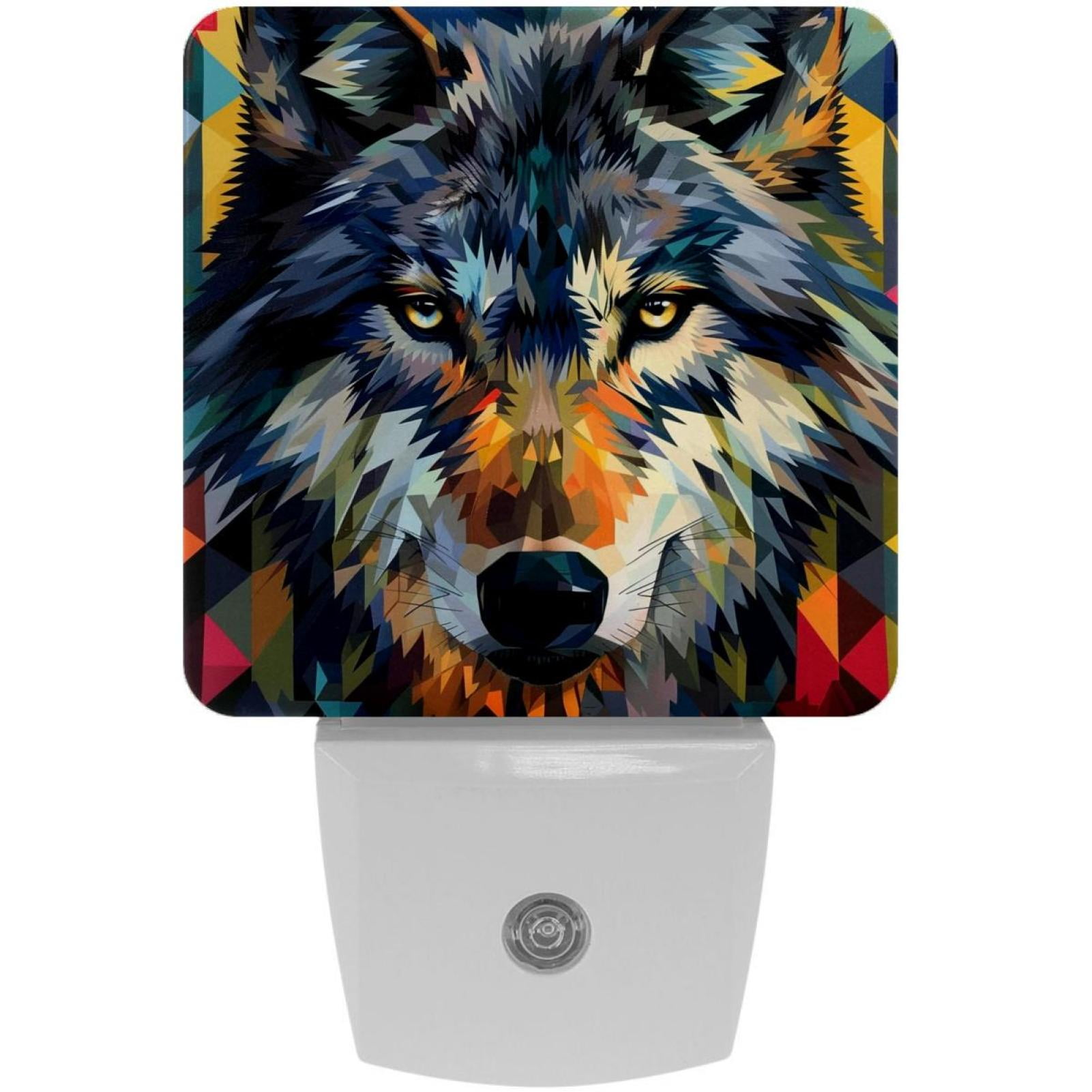 Wolf LED Square Night Lights - Bedside Lighting Solution for a Soothing ...
