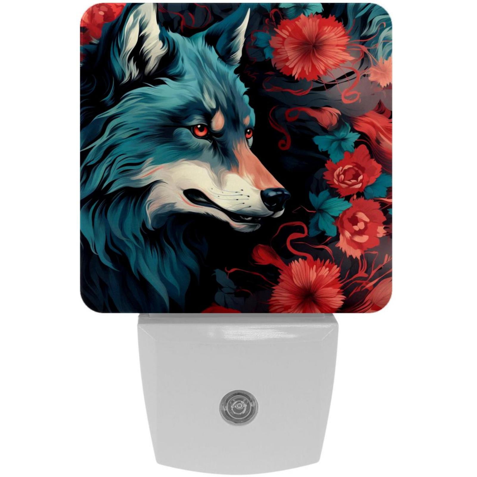 Wolf LED Square Night Lights - Bedside Lighting Solution for a Soothing ...