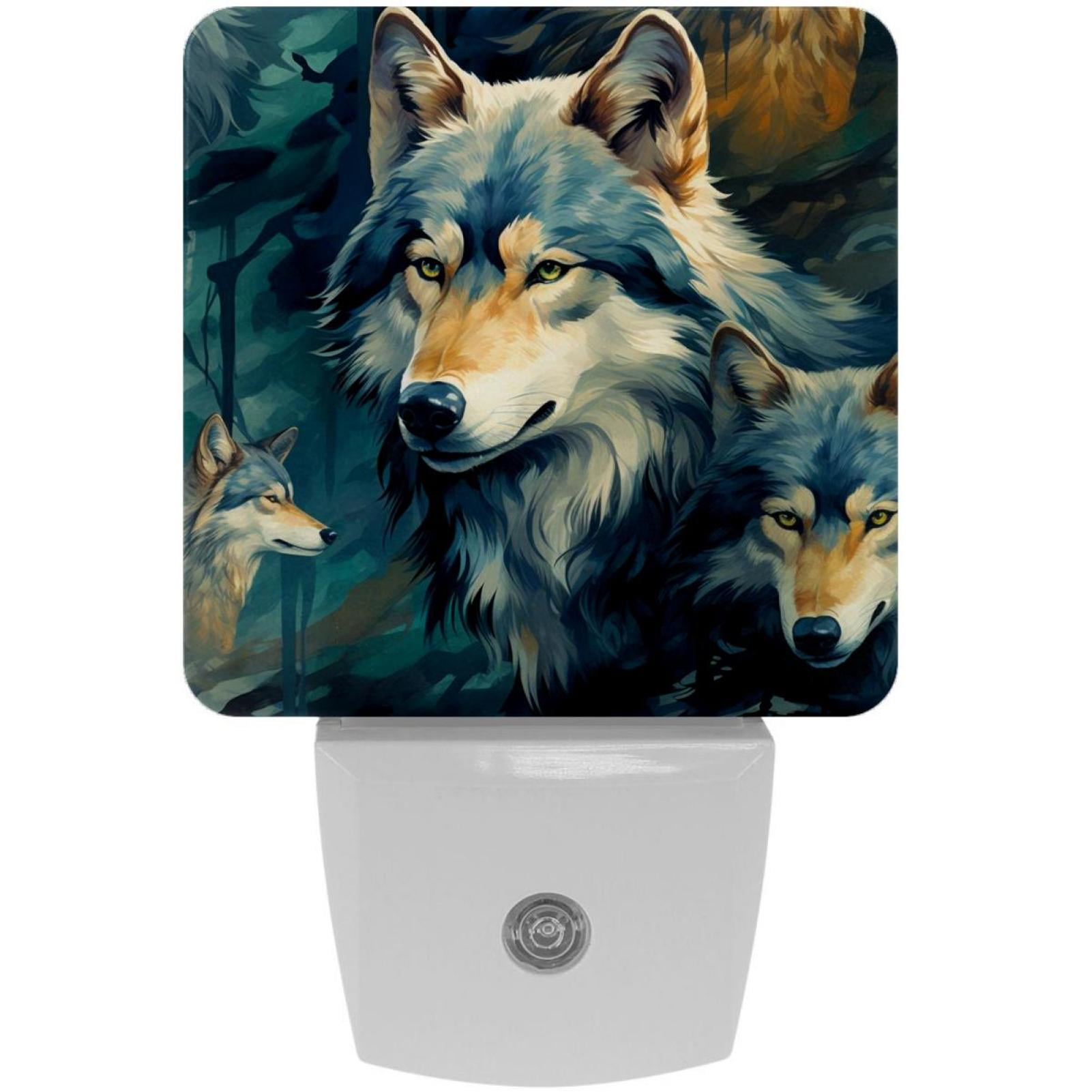 Wolf LED Square Night Lights - Energy Efficient & Elegant Decorative ...