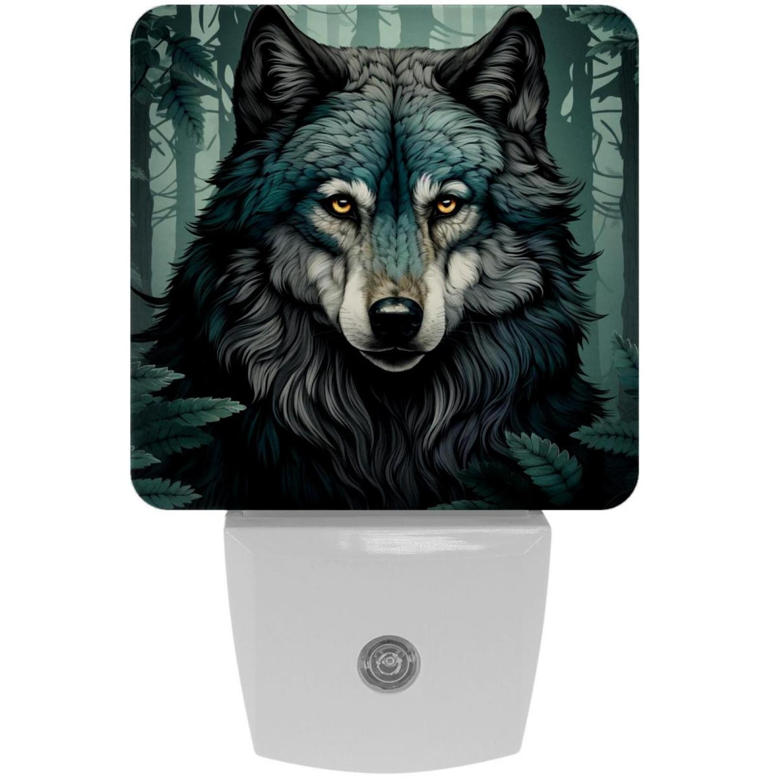 Wolf LED Square Night Lights - Energy Efficient and Sleek Design - for ...
