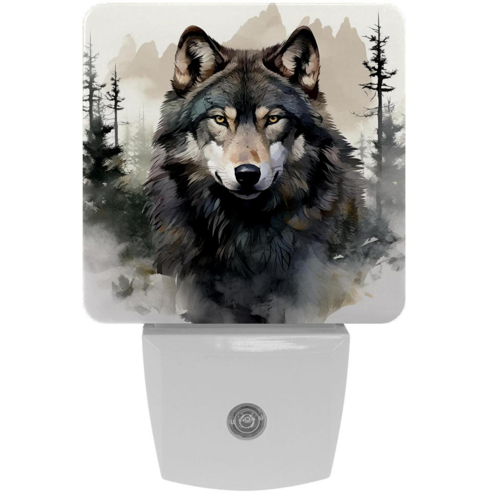 Wolf LED Square Night Lights - Energy Efficient and Stylish Bedroom ...