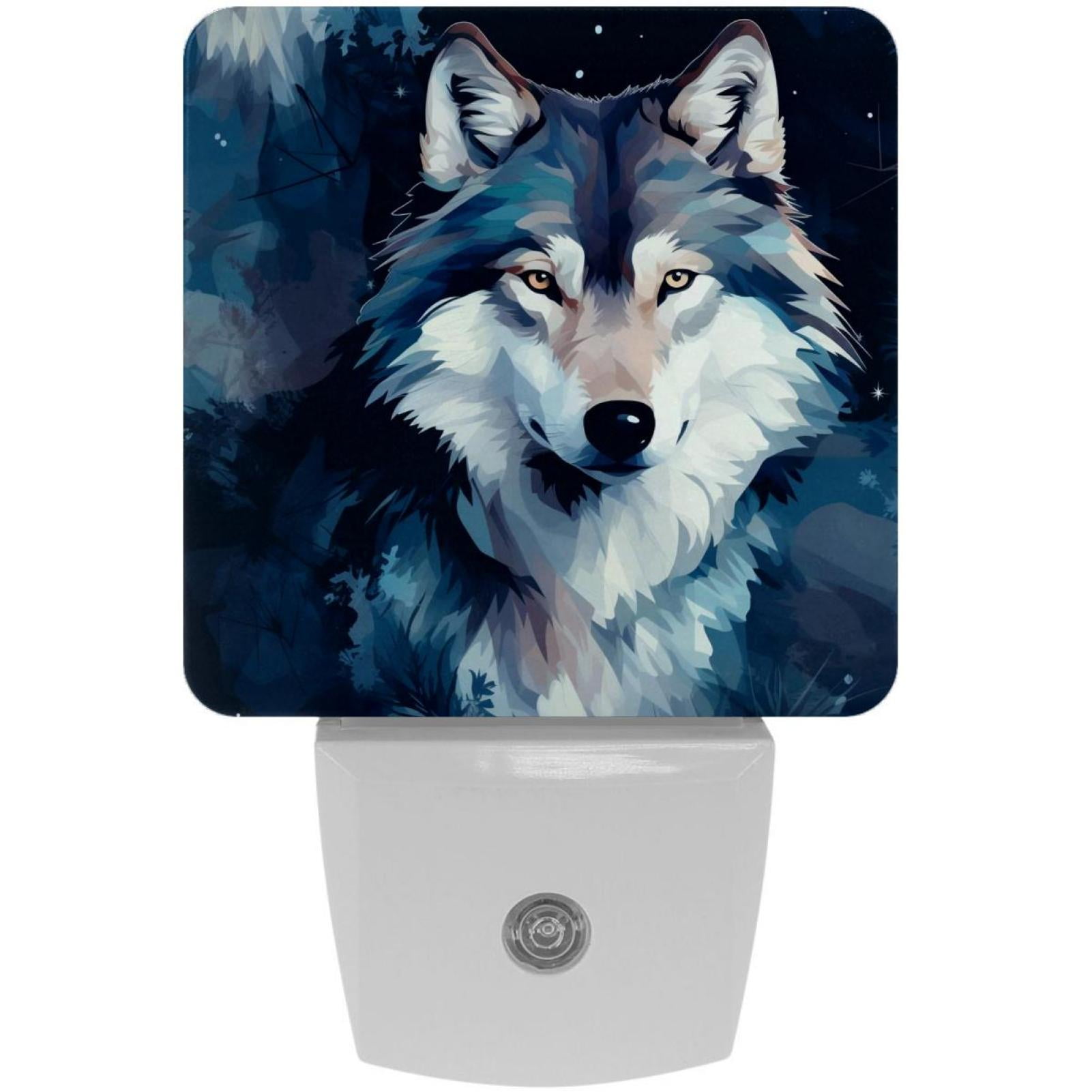 Wolf LED Square Night Lights - Energy Efficient and Stylish Bedroom ...