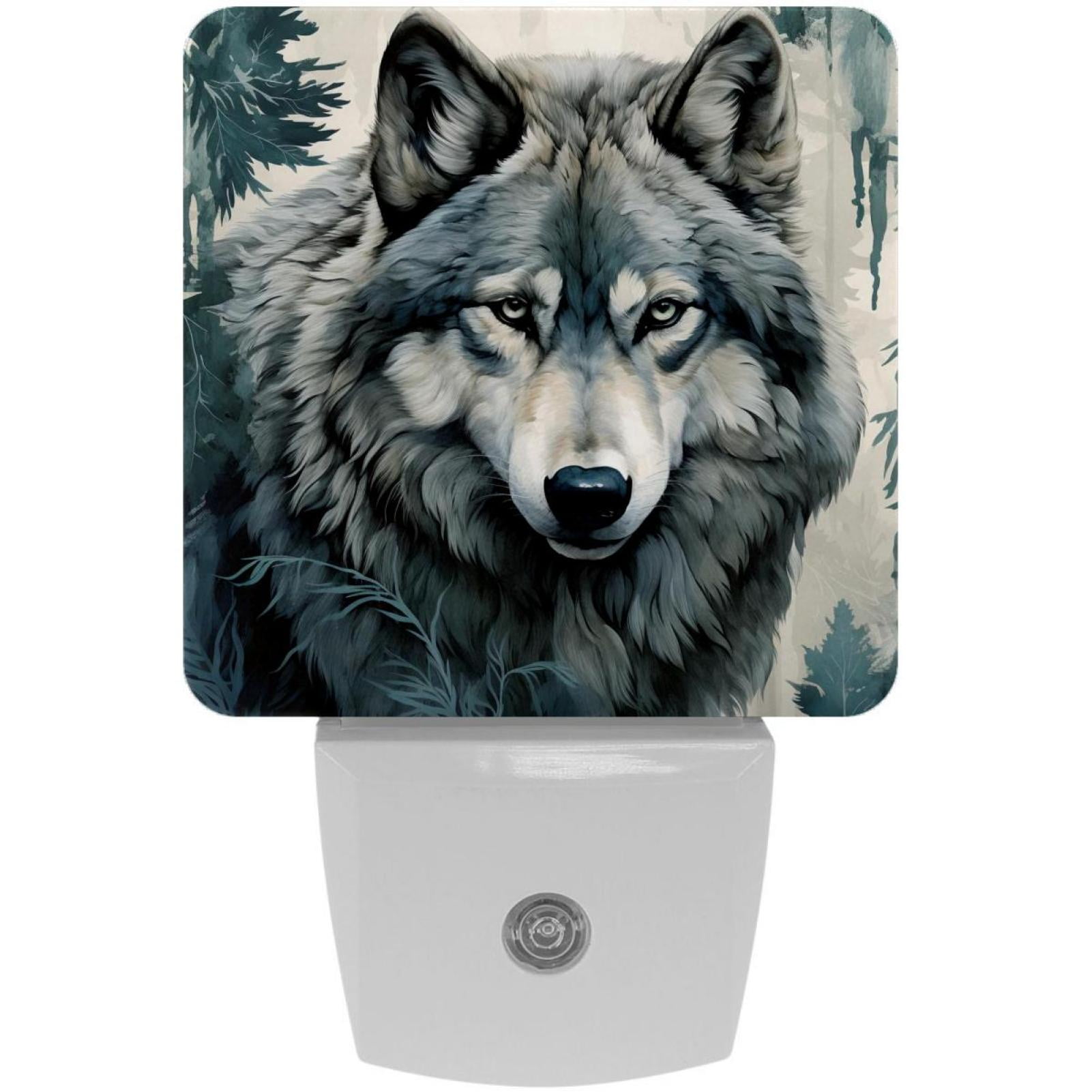 Wolf LED Square Night Lights - Energy Efficient and Stylish Bedroom ...