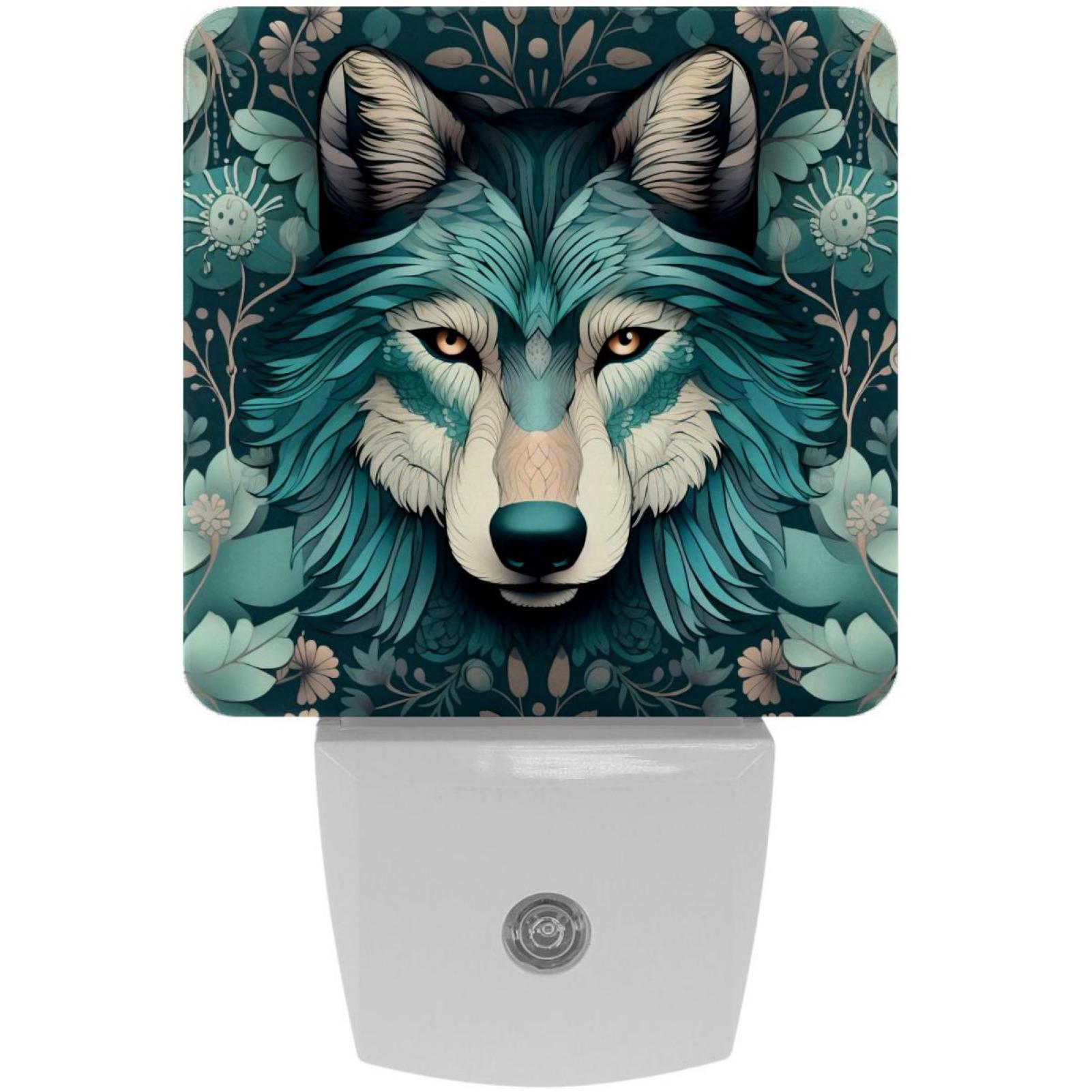 Wolf LED Square Night Lights - Modern Design, Soft Glow, Energy ...