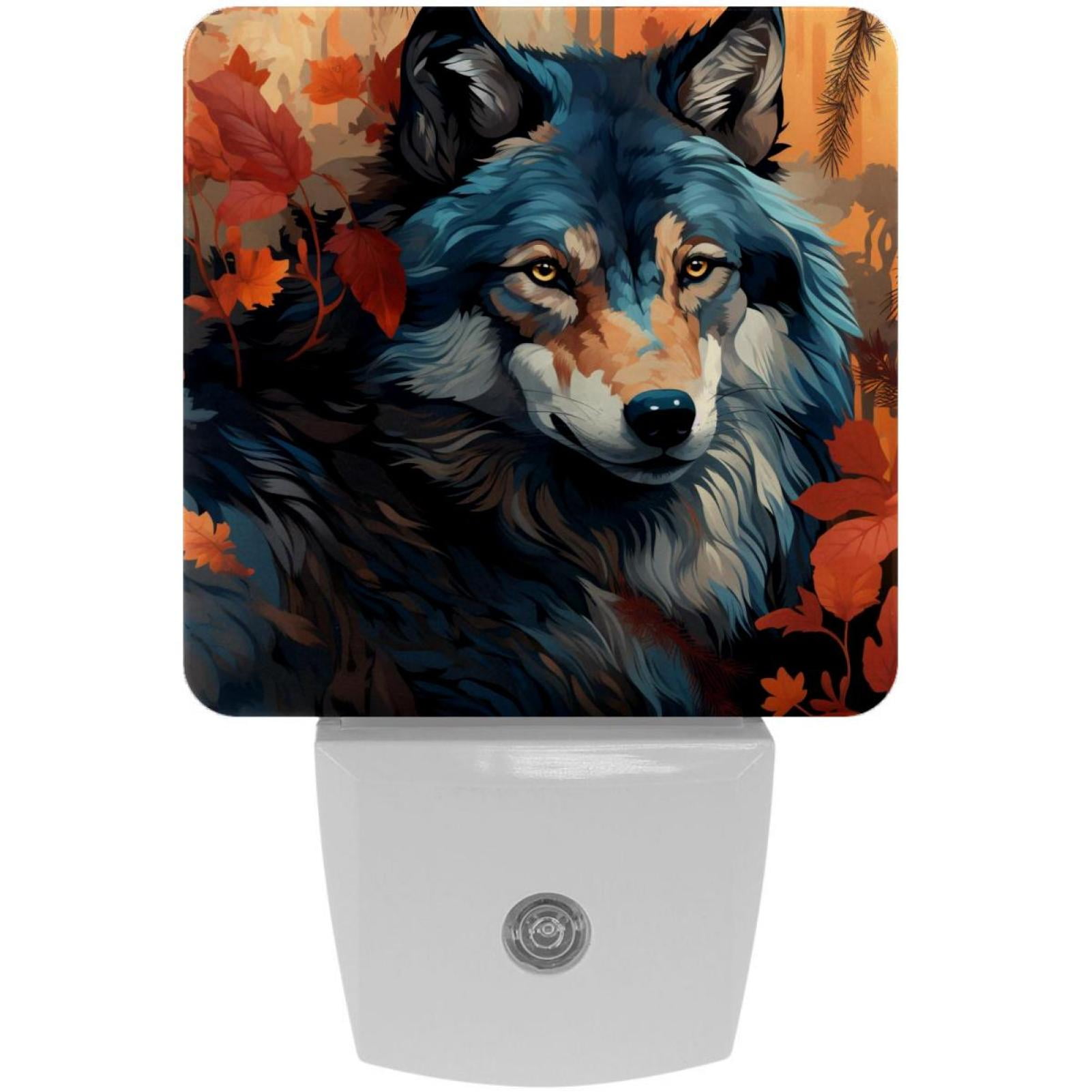Wolf LED Square Night Lights- Modern and Energy Efficient Bedside Lamps ...