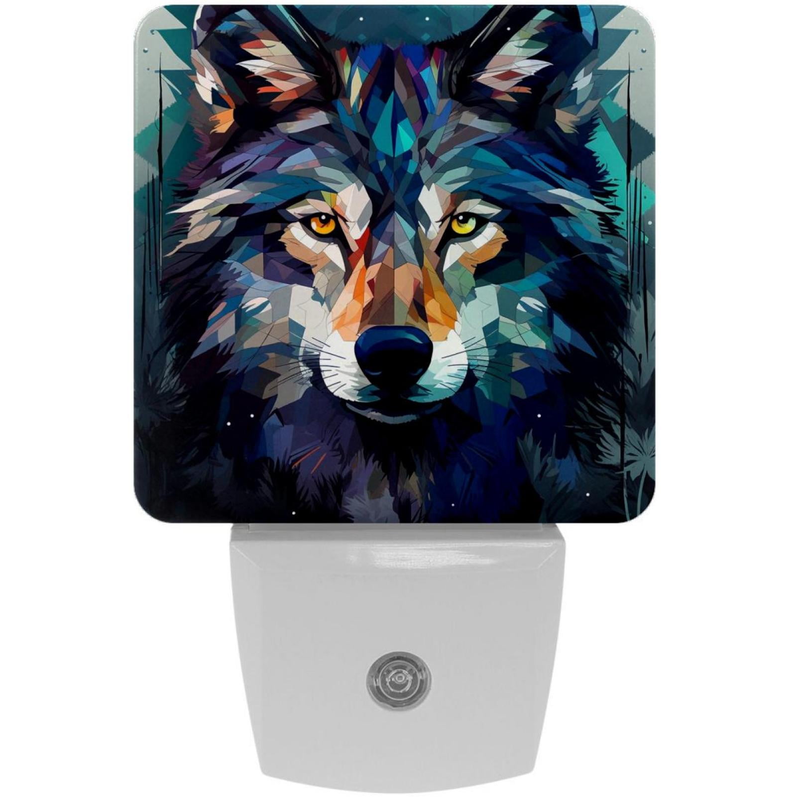 Wolf LED Square Night Lights- Modern and Energy Efficient Bedside Lamps ...