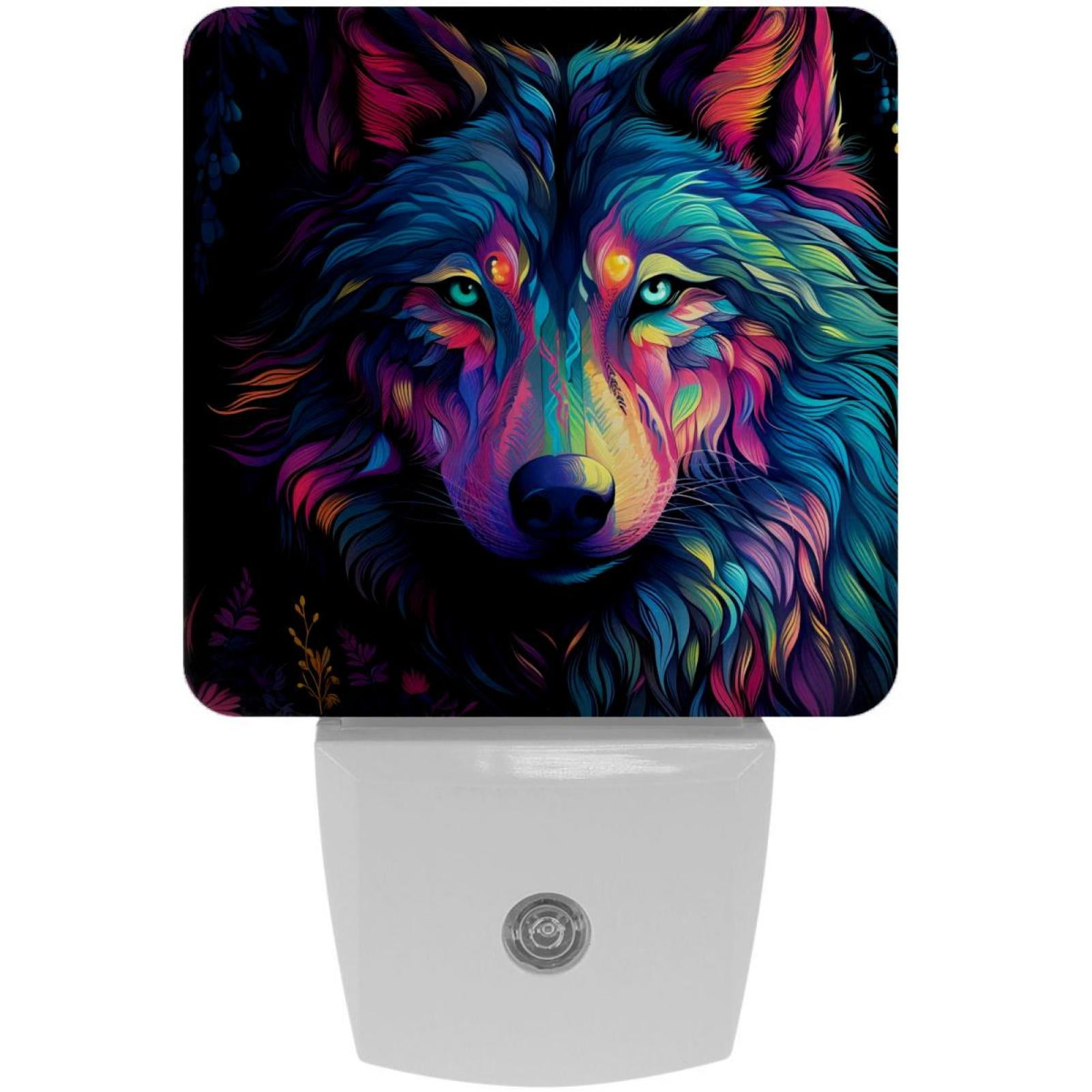 Wolf LED Square Night Lights- Modern and Energy Efficient Bedside Lamps ...