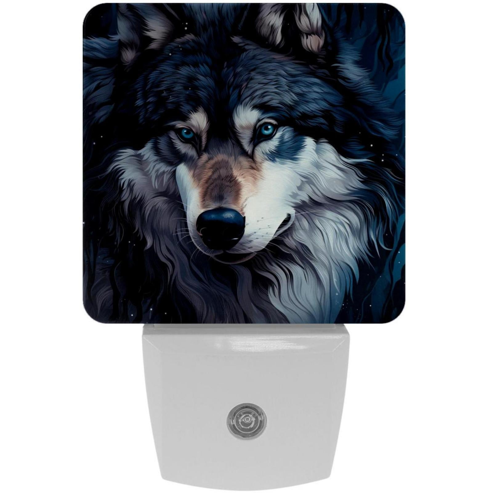 Wolf LED Square Night Lights- Modern and Energy Efficient Bedside Lamps ...