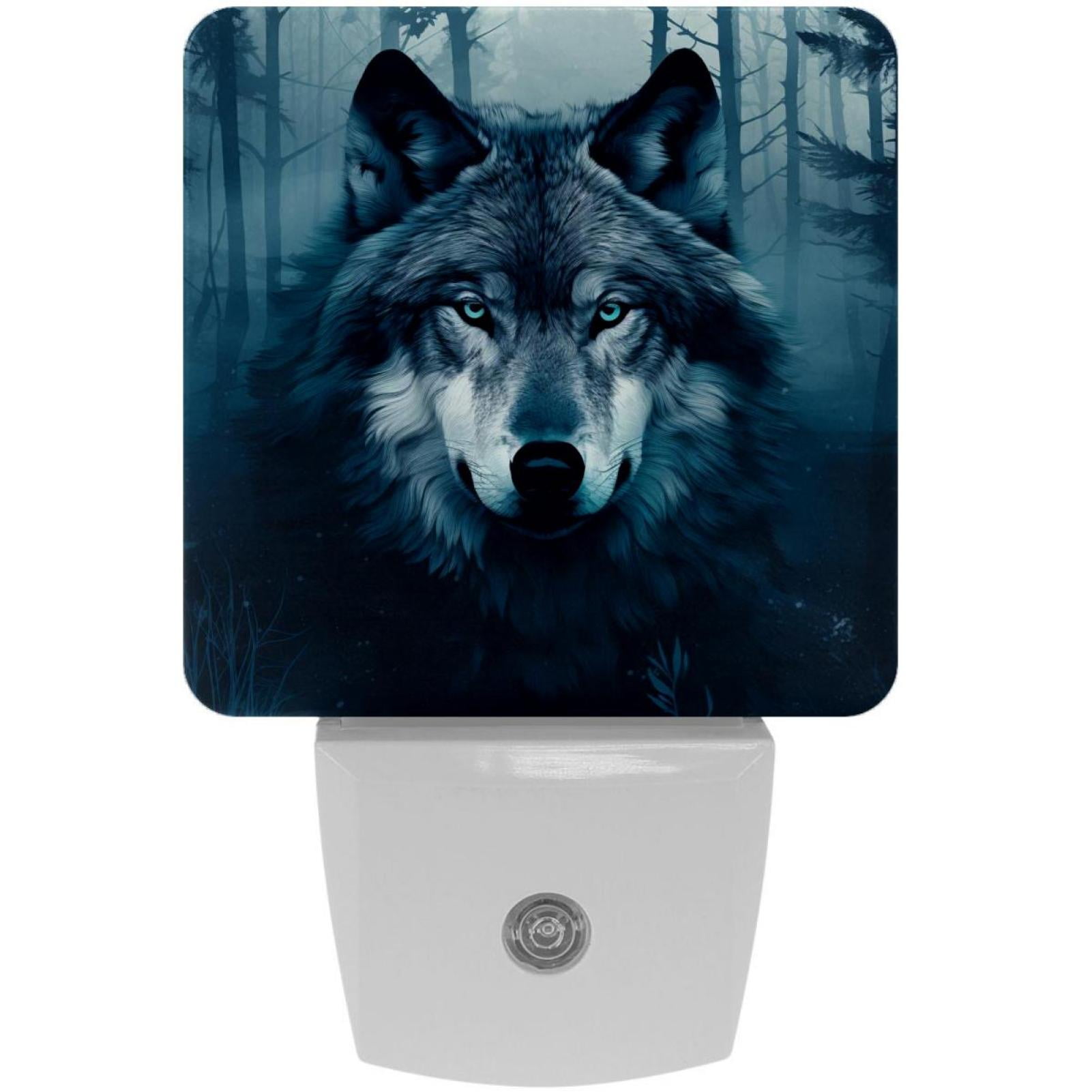 Wolf LED Square Night Lights- Modern and Energy Efficient Bedside Lamps ...