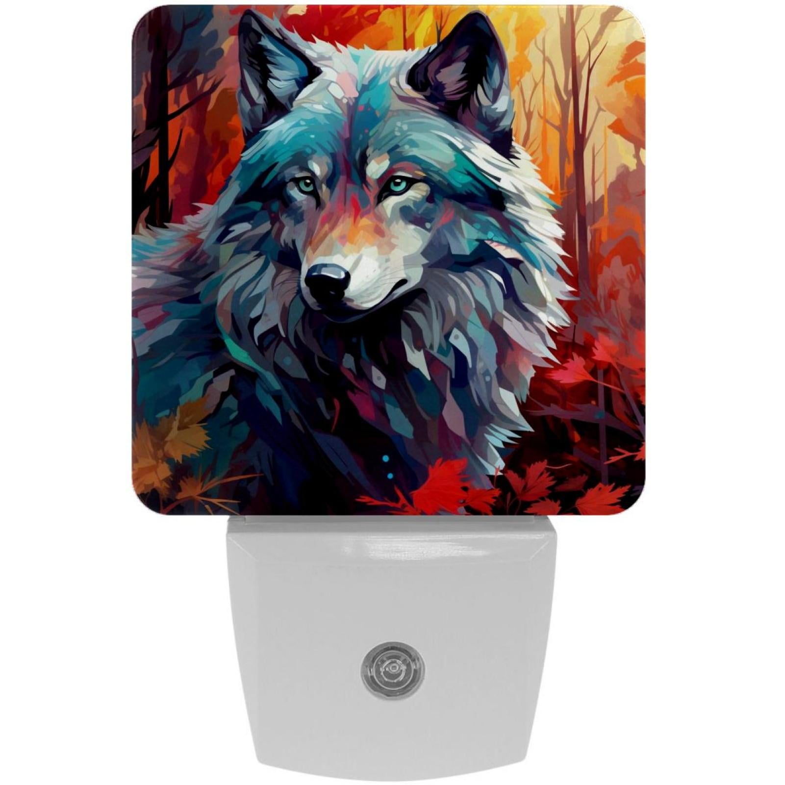 Wolf LED Square Night Lights - Stylish and Functional Nightlight for ...