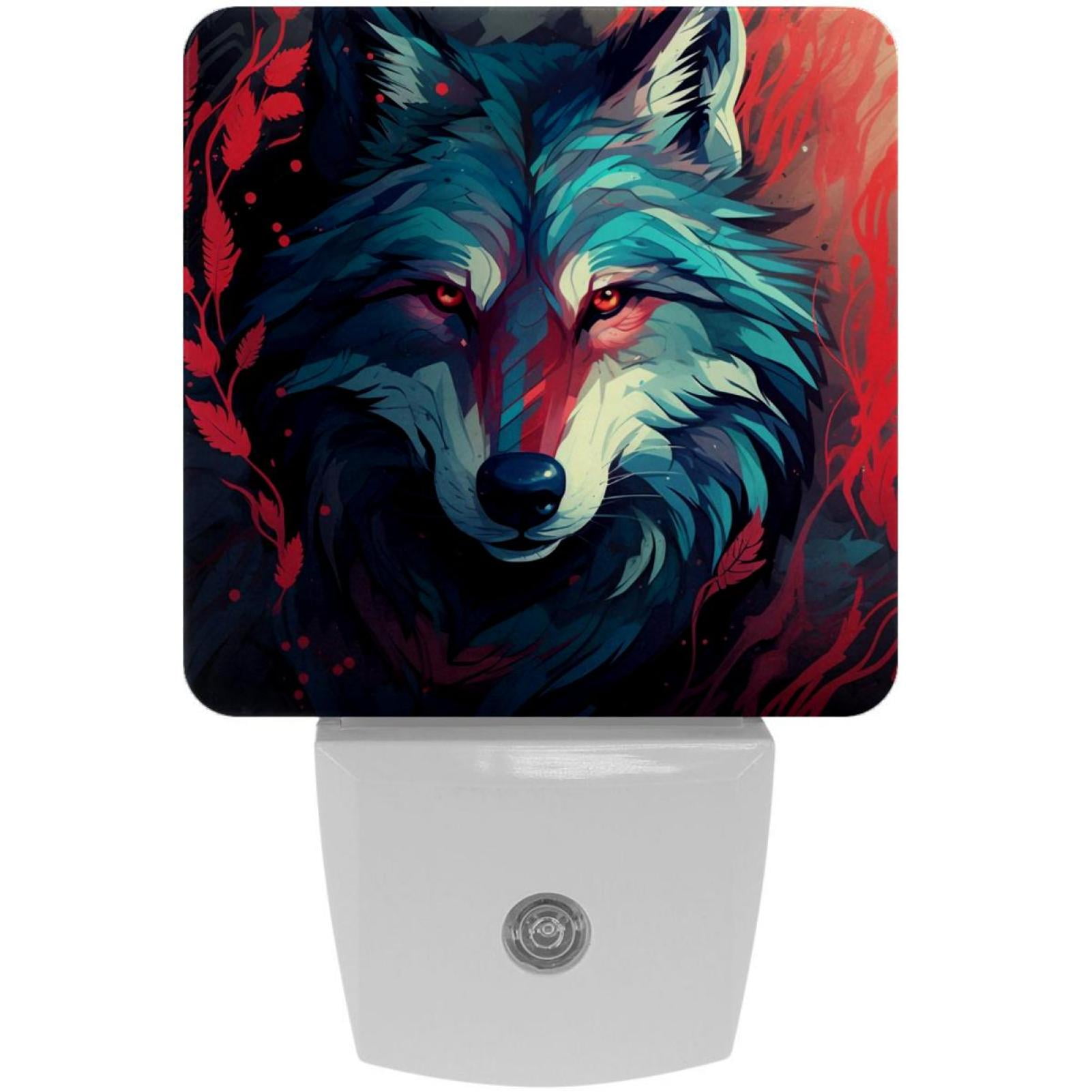 Wolf LED Square Night Lights for a Bright and Stylish Ambiance - Ideal ...