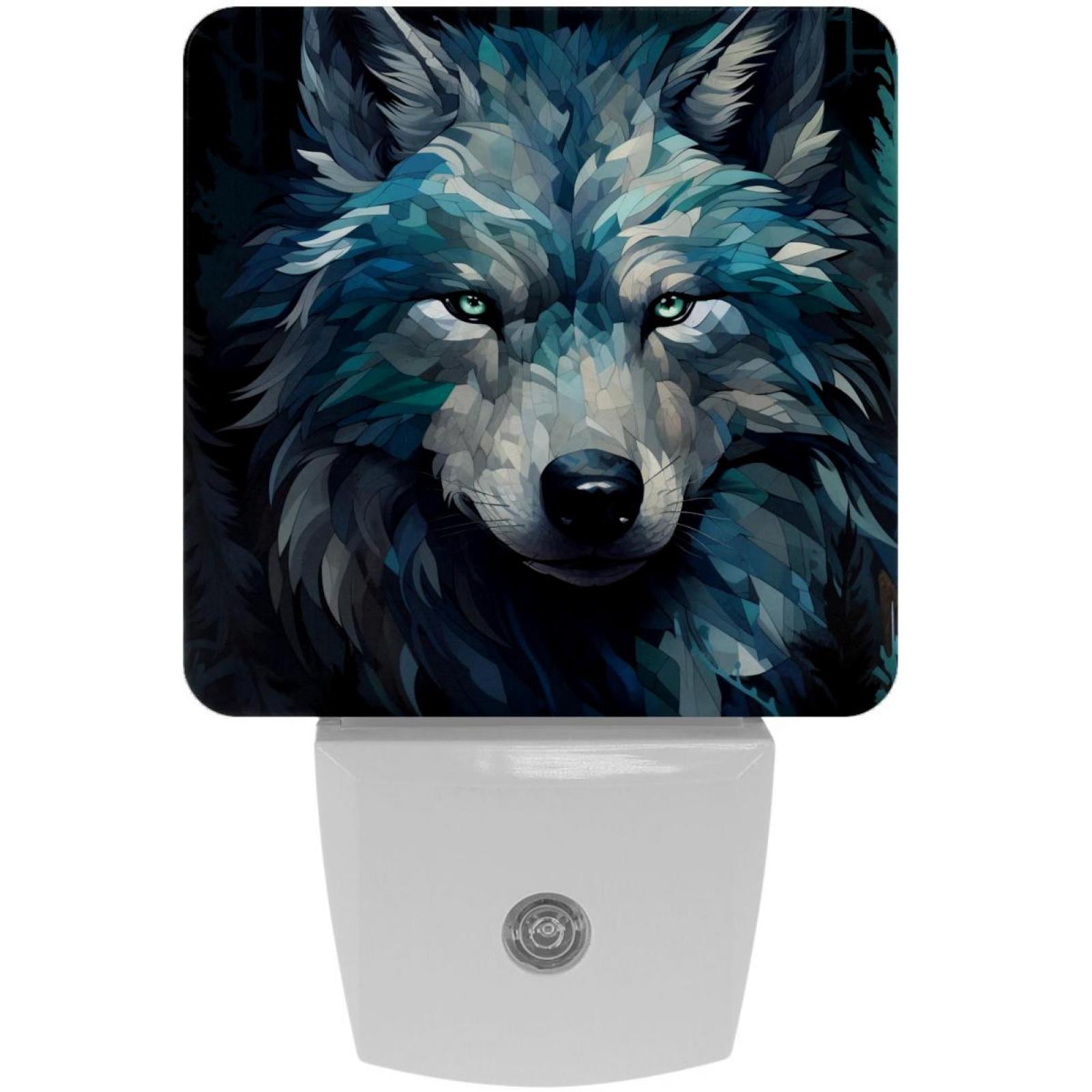 Wolf LED Square Night Lights for a Bright and Stylish Ambiance - Ideal ...