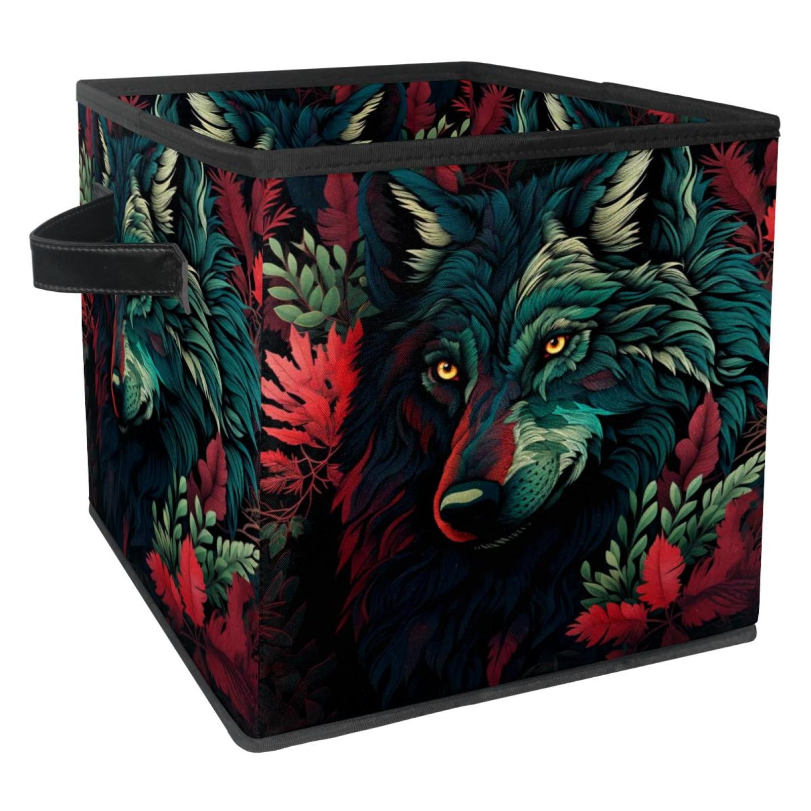 Wolf Large Capacity Foldable Storage Box with Handle for Toy and ...