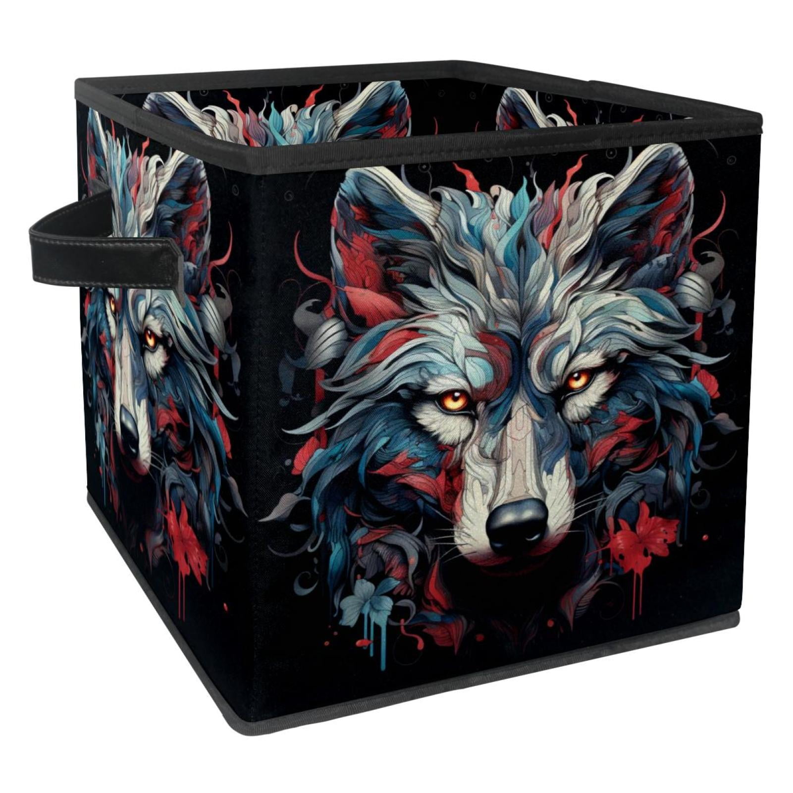 Wolf Large Capacity Foldable Storage Container Basket with Handle, 10.8 ...