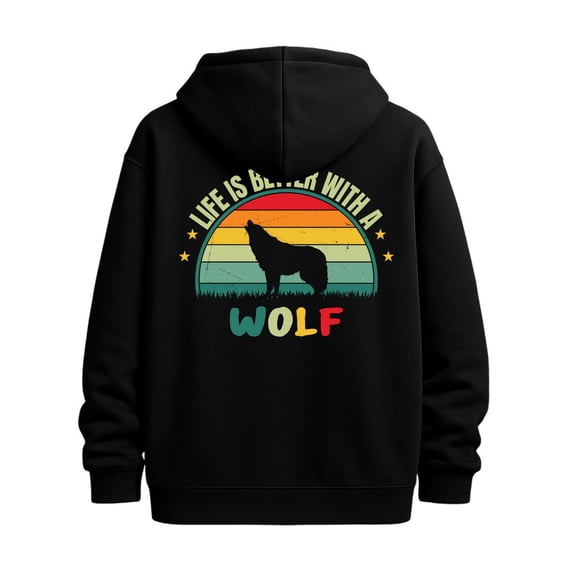 Wolf Life Better hoodies & sweatshirt men hoodies black For Winter ...
