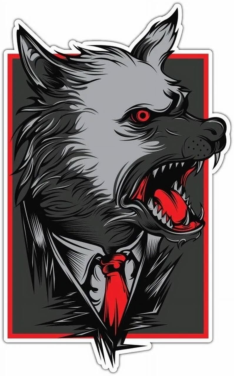 Wolf Mafia Wildlife Forest Car Window Stickerphone Decal Water Bottle ...