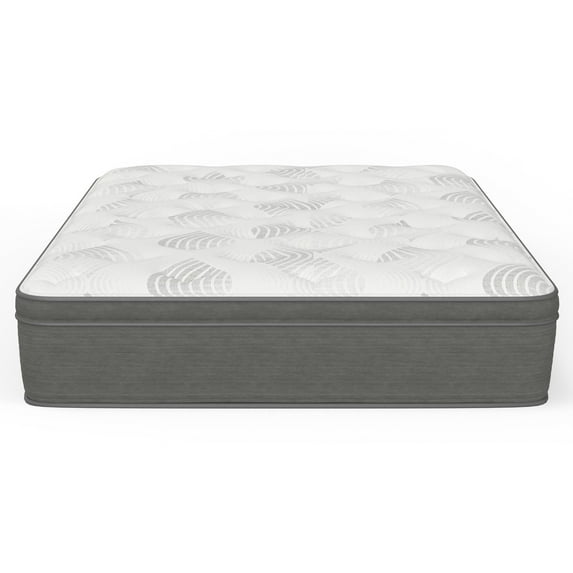 Wolf King Support Mattress - 12" Hybrid Euro Top Plush Convoluted Foam ...