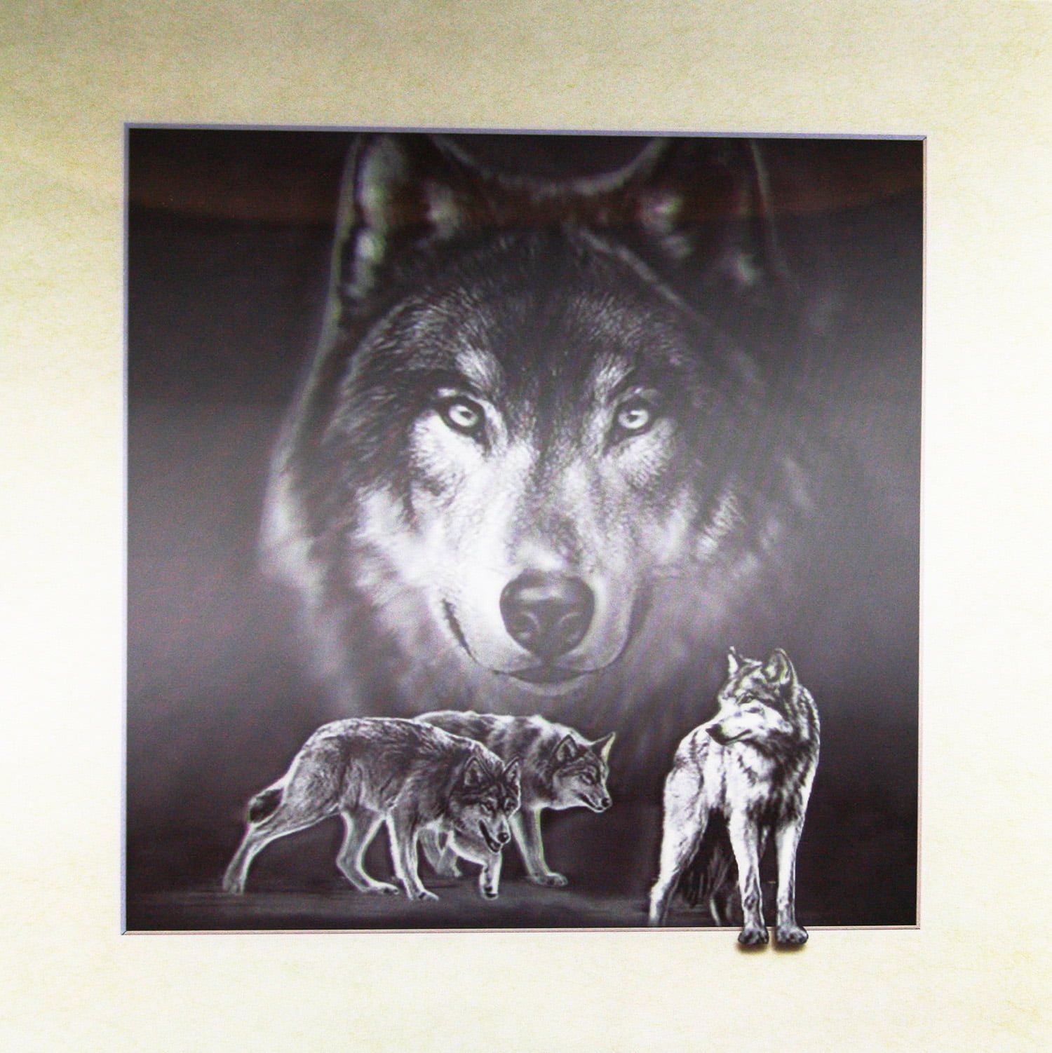 Wolf Montage - 3D Lenticular Poster - 16x16 Print - Walmart.com