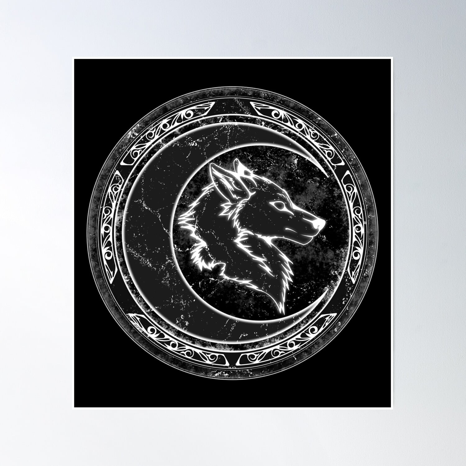 Wolf Moon Poster Wall Art, Modern Wall Decor, 16x16 UNFRAMED - Walmart.com