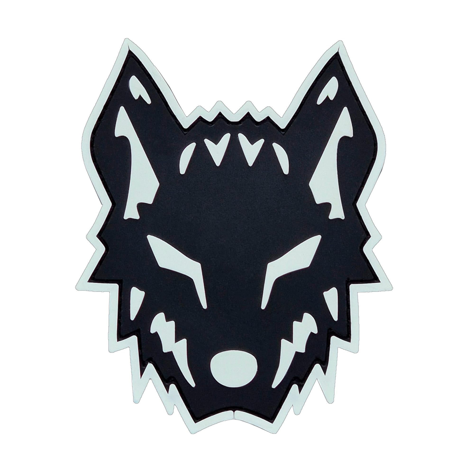 Wolf Morale Wolfpack Glow Dark Black White PVC Patch Compatible with ...
