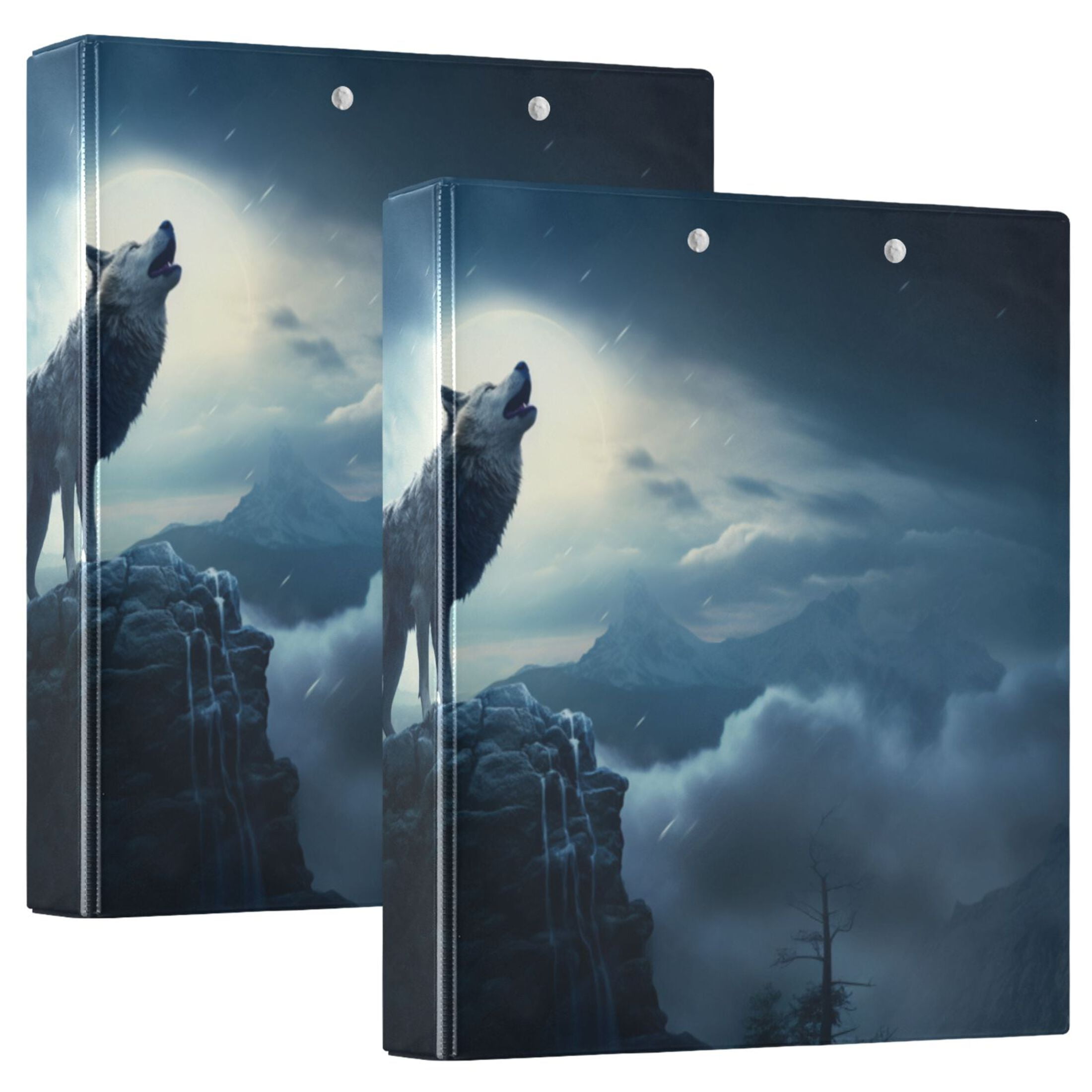 Wolf Mountains Clouds 3 Ring Binders 1.5 inch Hardcover File Folders ...