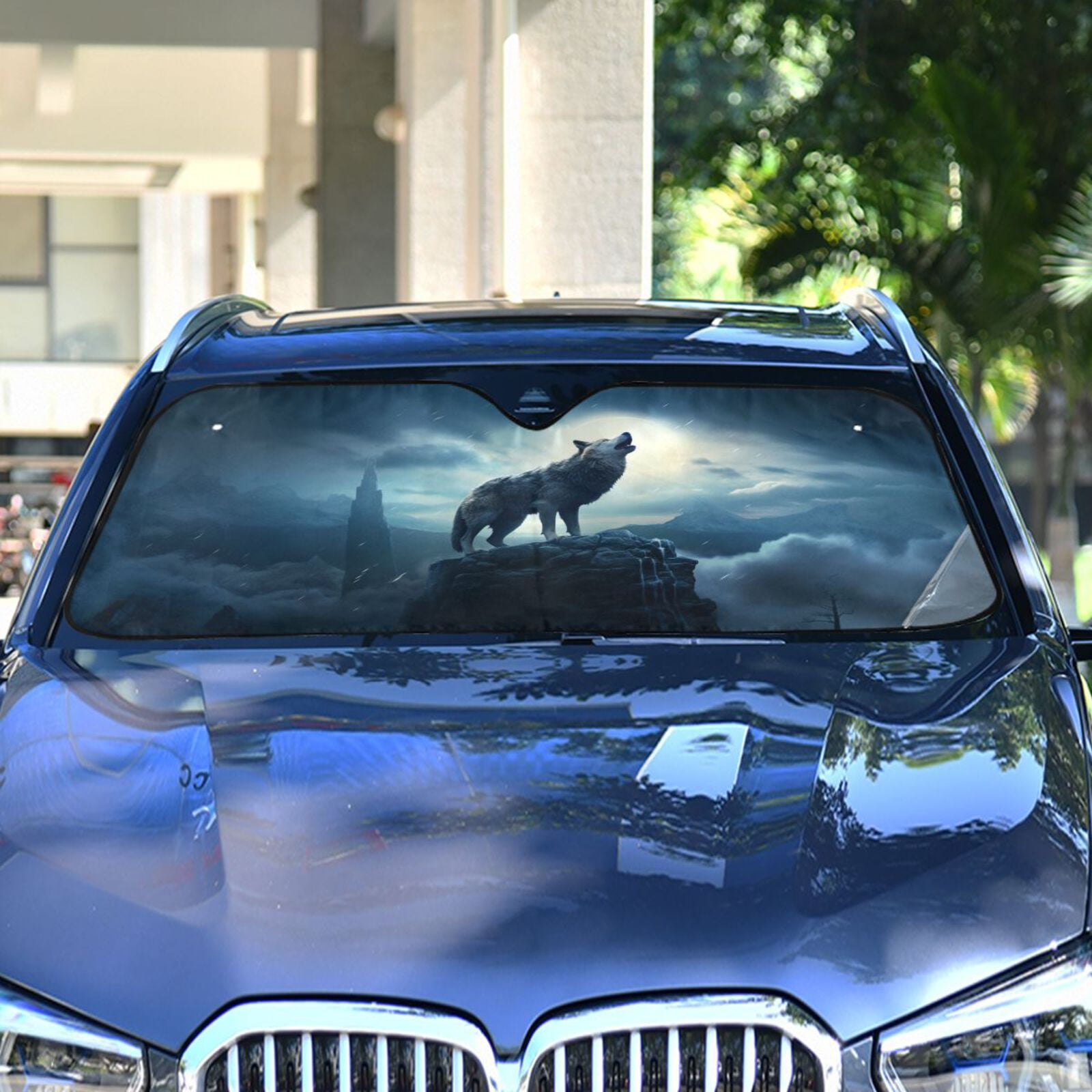 Wolf Mountains Clouds Automotive Front Car Windshield Sun Shade ...