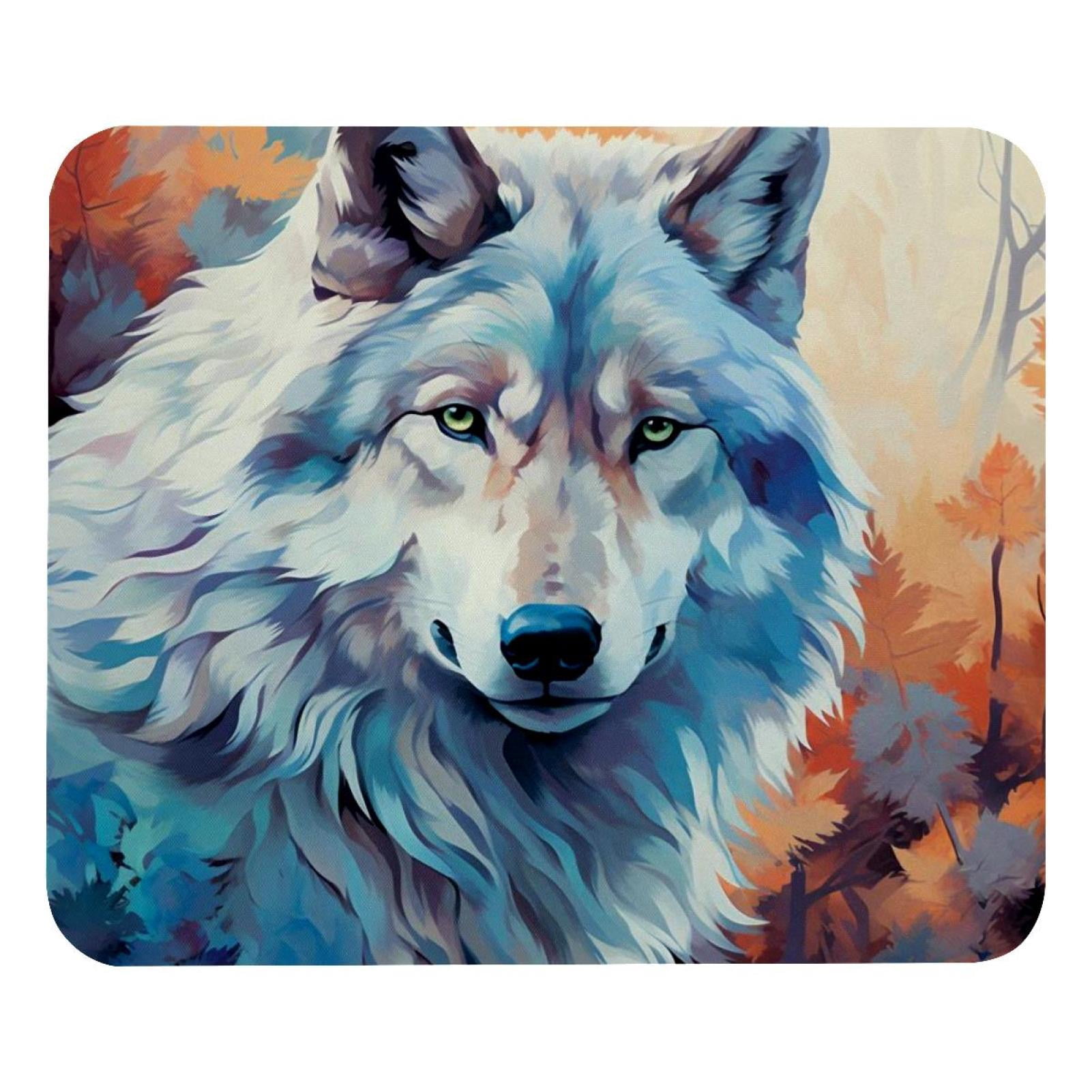 Wolf Mouse Pad, Cloth with Rubberized Base - Walmart.com