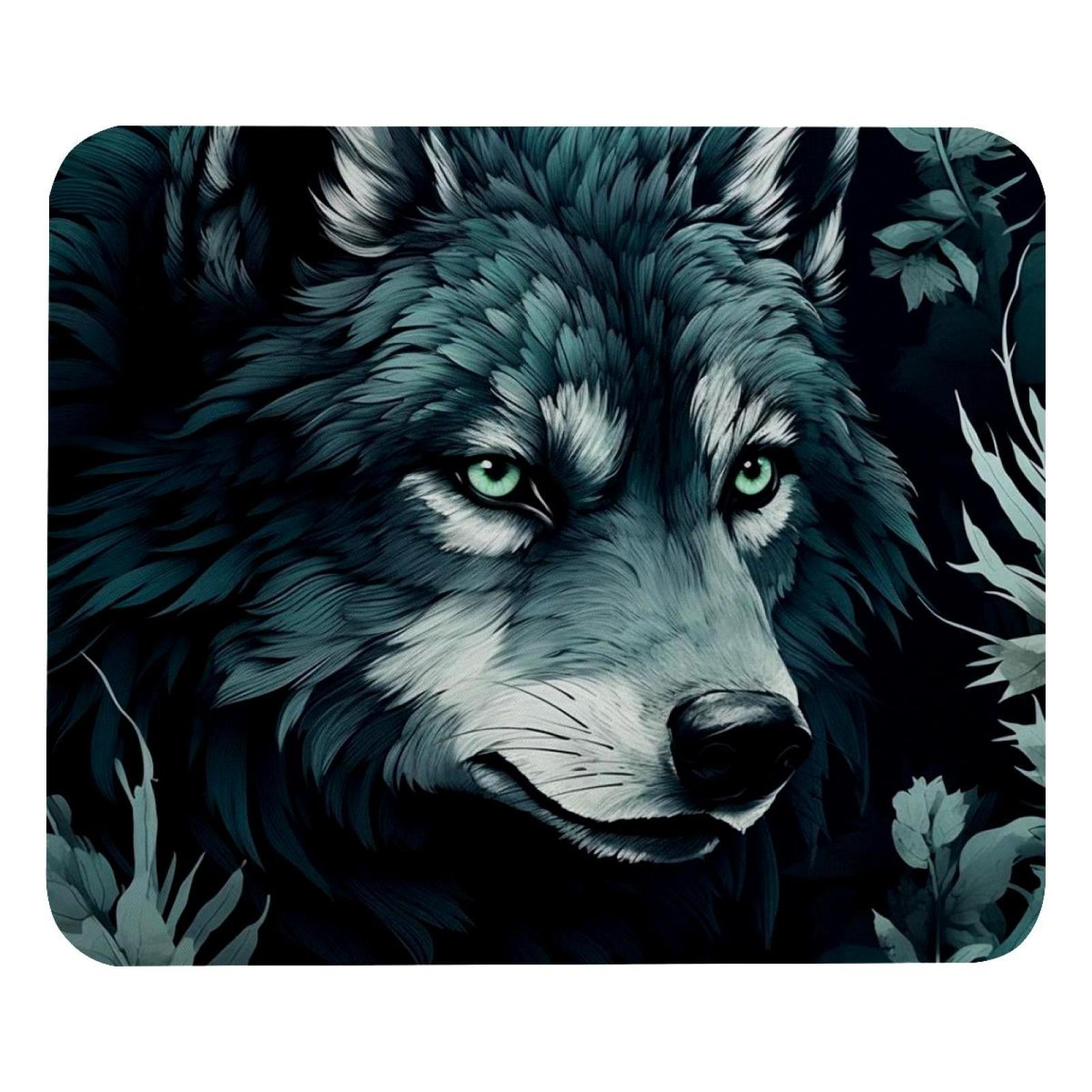 Wolf Mouse Pad, Rubber Base Computer Mouse Pads for Wireless Mouse ...