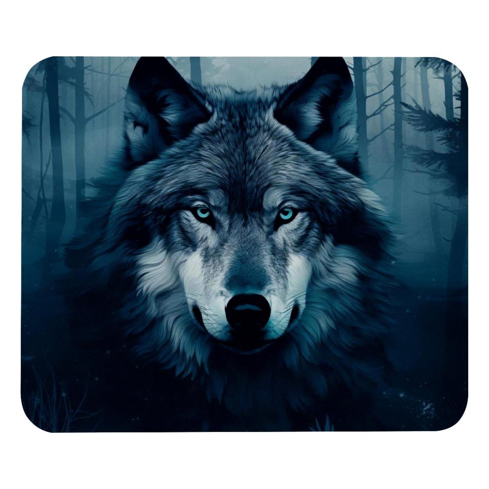 Wolf Mouse Pad for Laptop Wireless Mouse Home Office Travel, Portable ...
