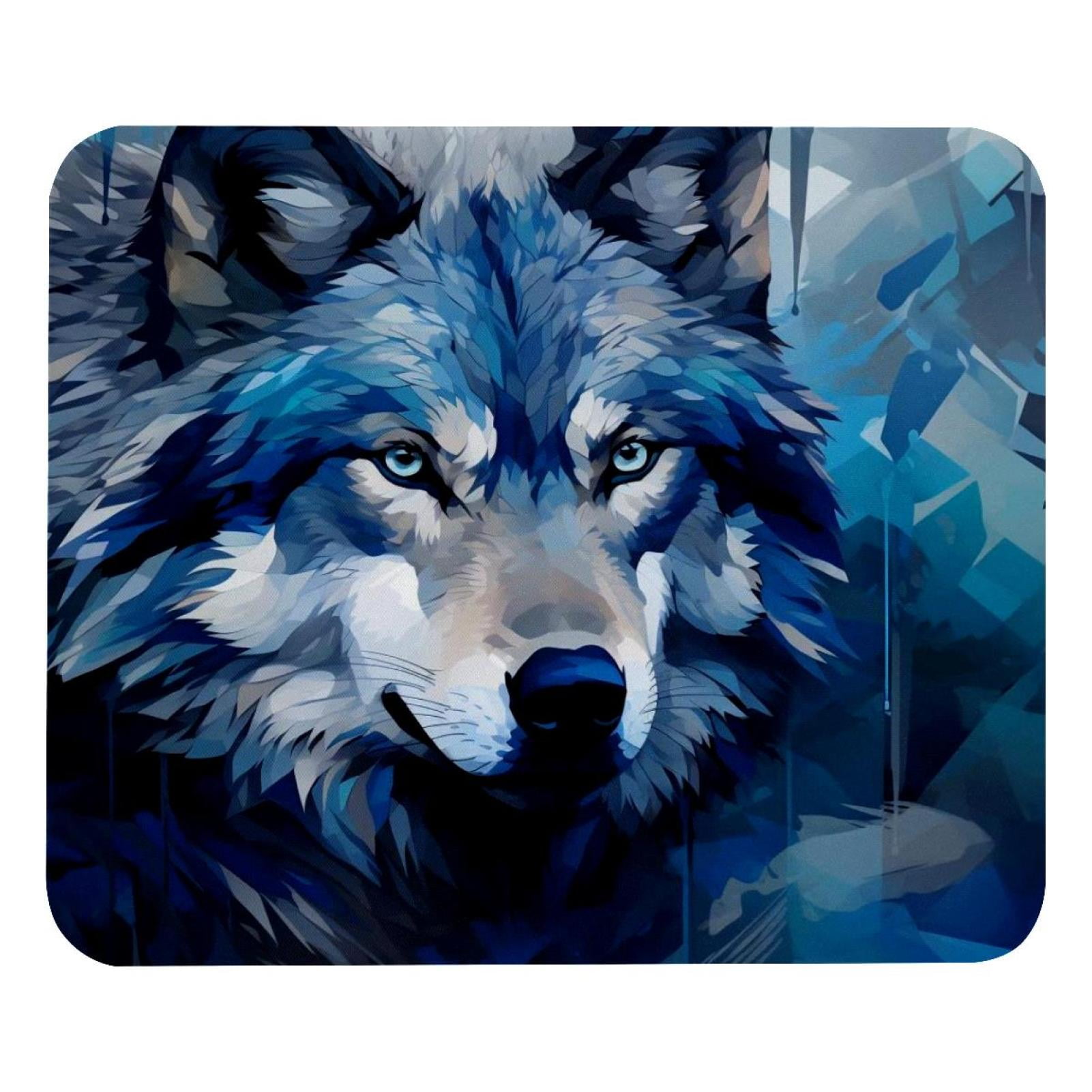 Wolf Mouse Pad for Wireless Mouse Home Office Desk Laptop with Rubber ...