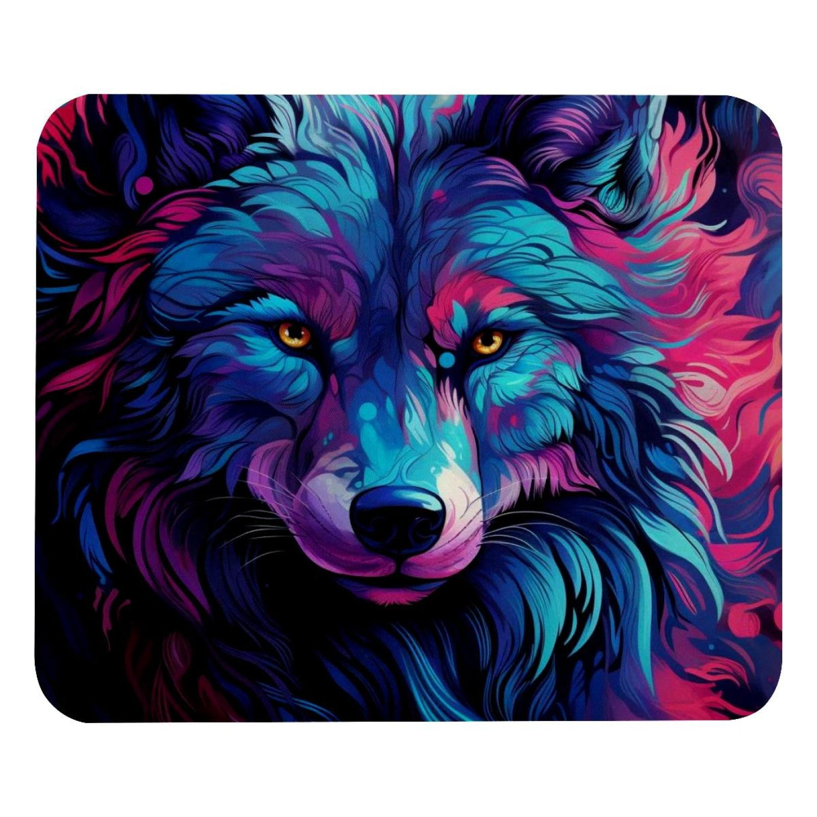 Wolf Mouse Pad for Wireless Mouse Home Office Desk Laptop with Rubber ...