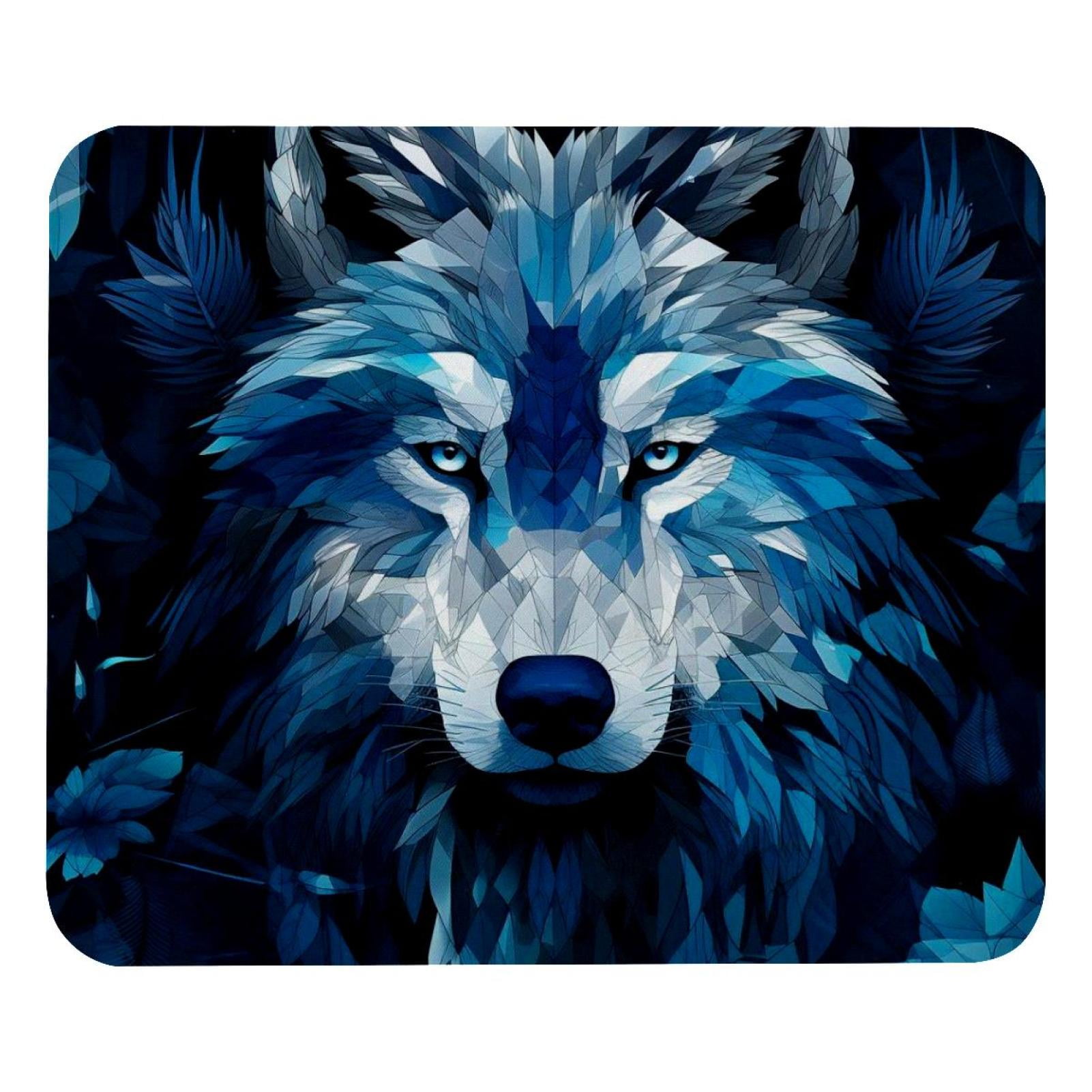 Wolf Mouse Pad for Wireless Mouse Home Office Desk Laptop with Rubber ...