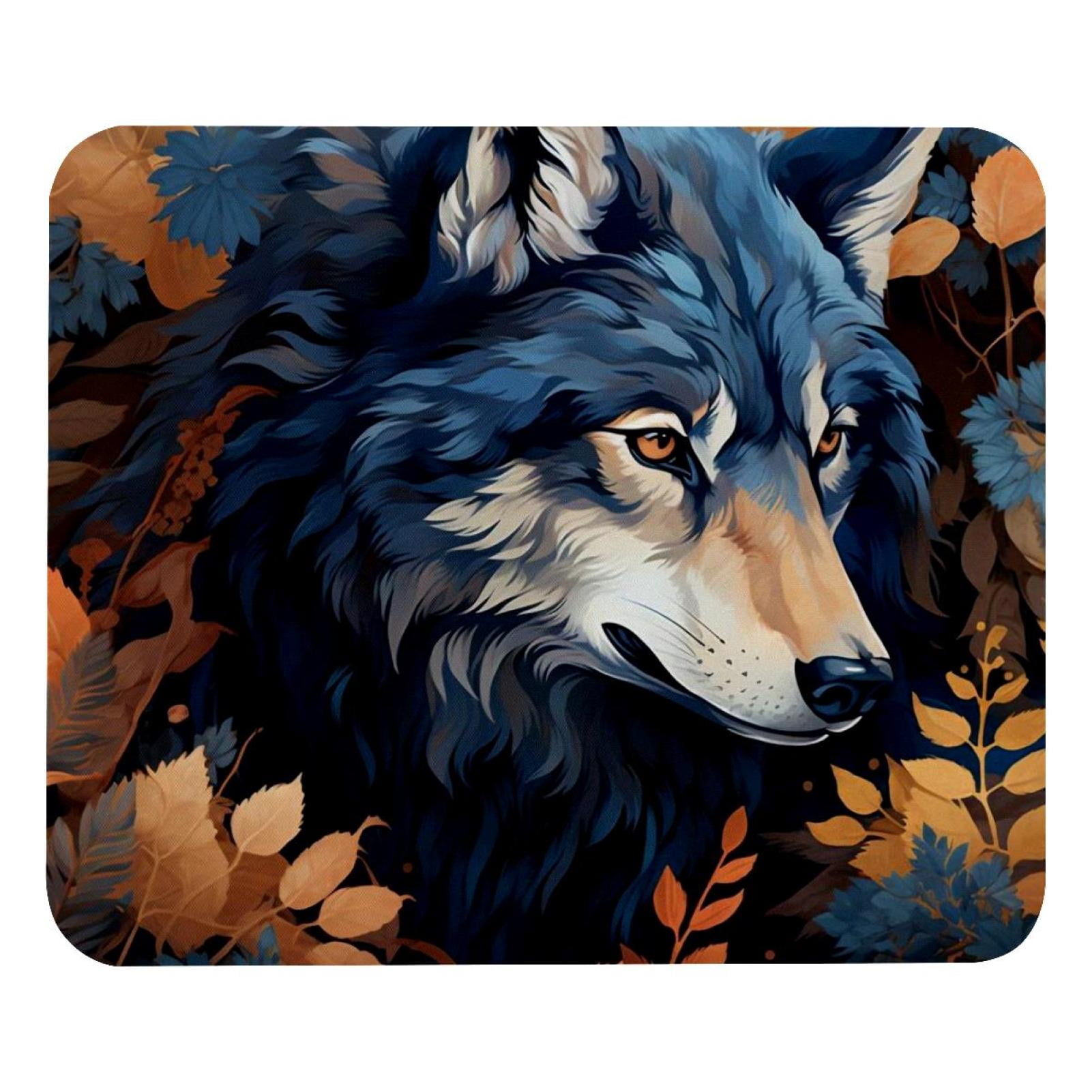 Wolf Mouse Pad for Wireless Mouse Home Office Desk Laptop with Rubber ...