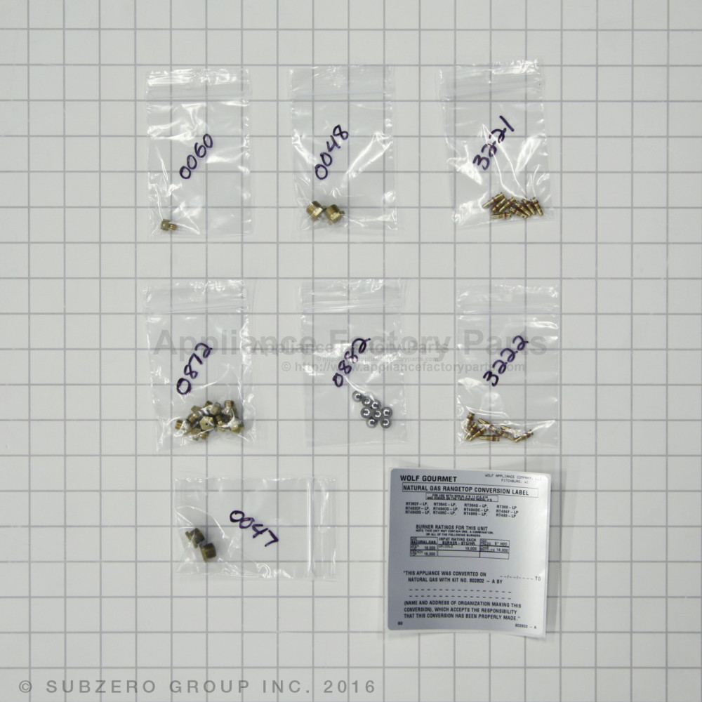 Wolf NAT CONVERSION KIT RNGTP 802802 - Walmart.com