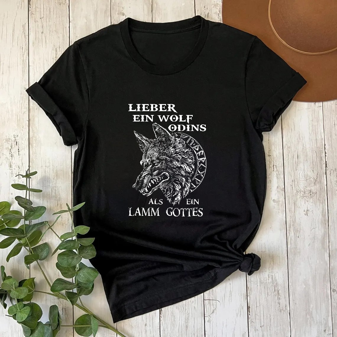 Wolf Odins Nordic Mythology Viking Symbol Warrior Graphic Unisex T ...