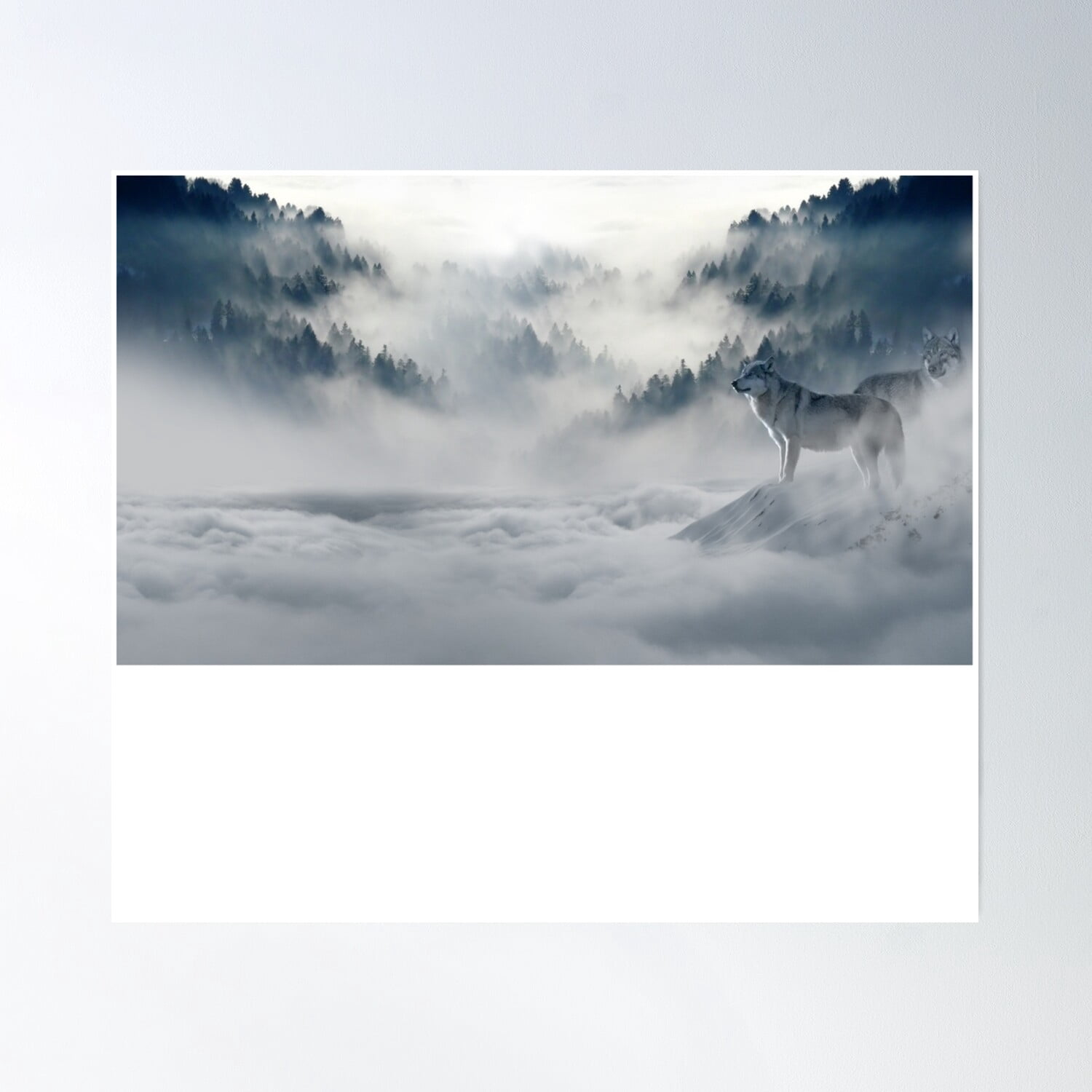 Wolf Pack Poster Wall Art, Modern Wall Decor, 8x12 UNFRAMED - Walmart.com