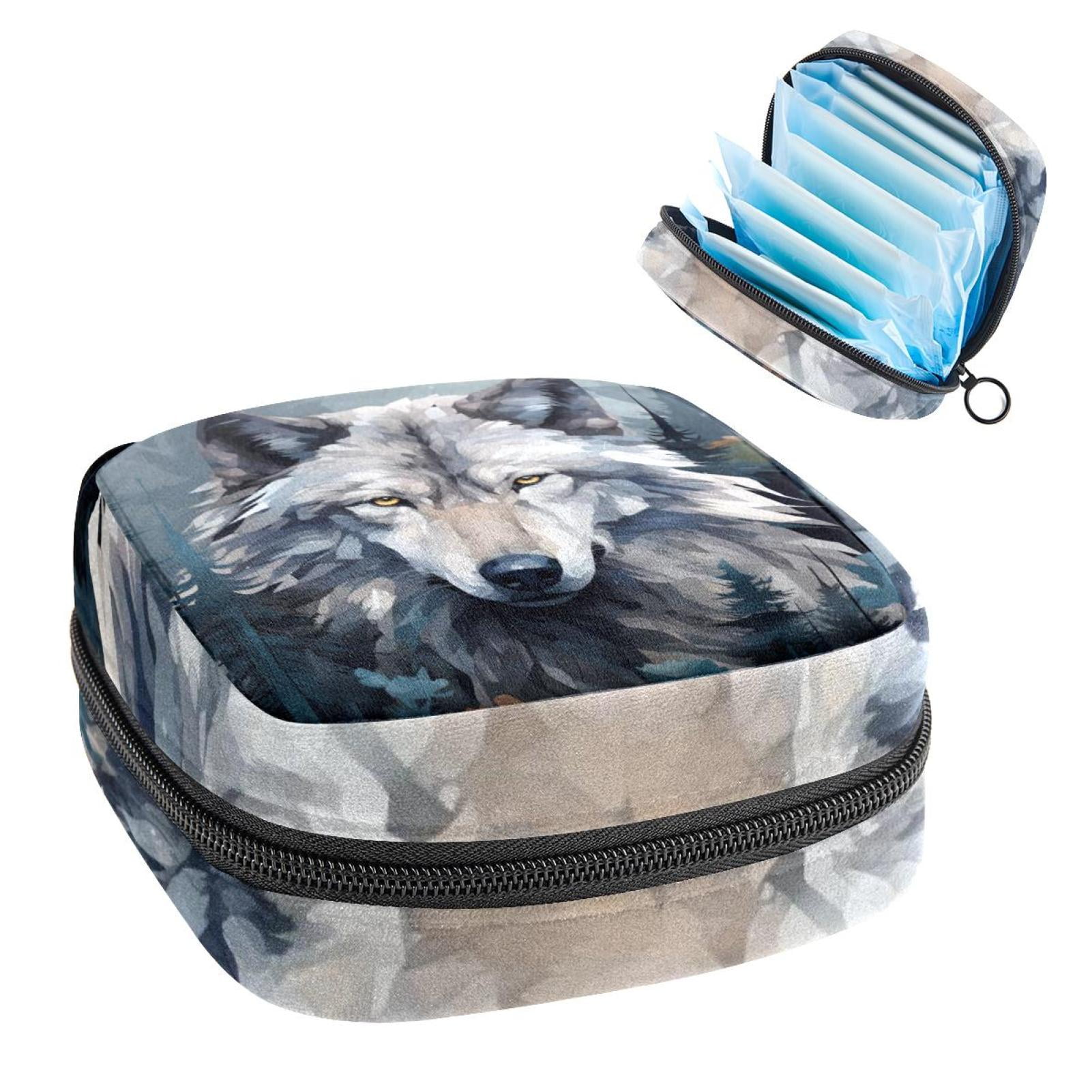 Wolf Pad Bag Storage Organizer Pouch for Menstrual Hygiene Products ...