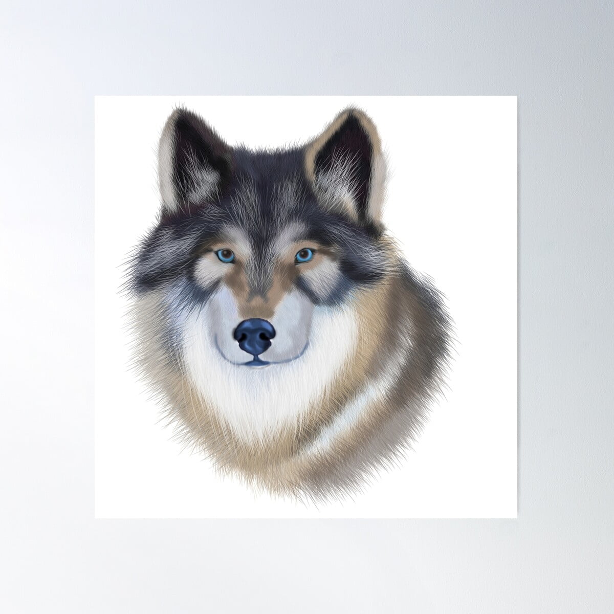 Wolf Painting Print, Wolf Print, Woodland Animal, Wolf Portrait, Wolf ...