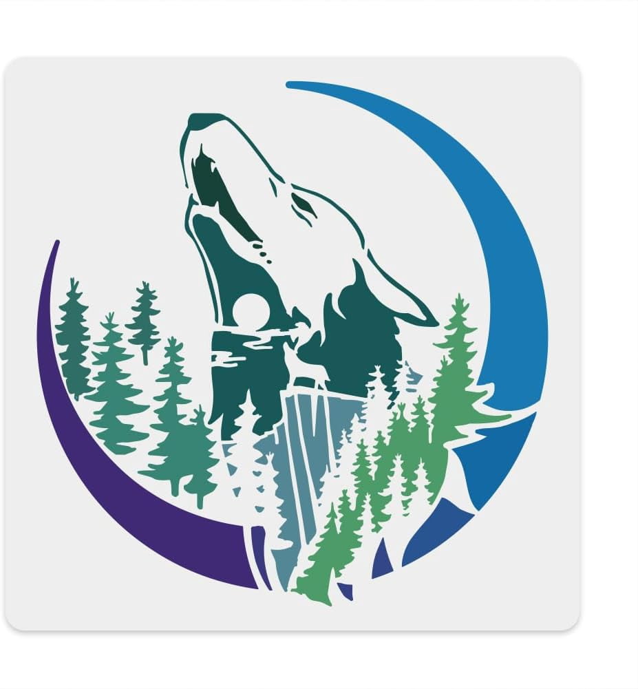 Wolf Painting Stencil Forest Animal Stencils for Painting Craft ...